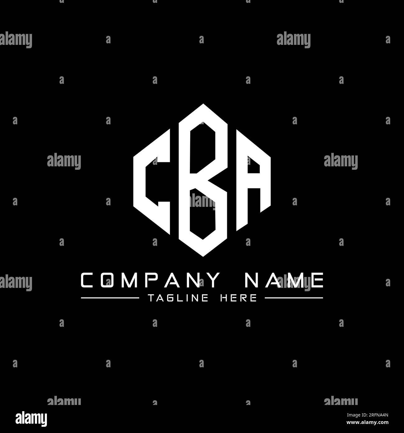 CBA letter logo design with polygon shape. CBA polygon and cube shape ...