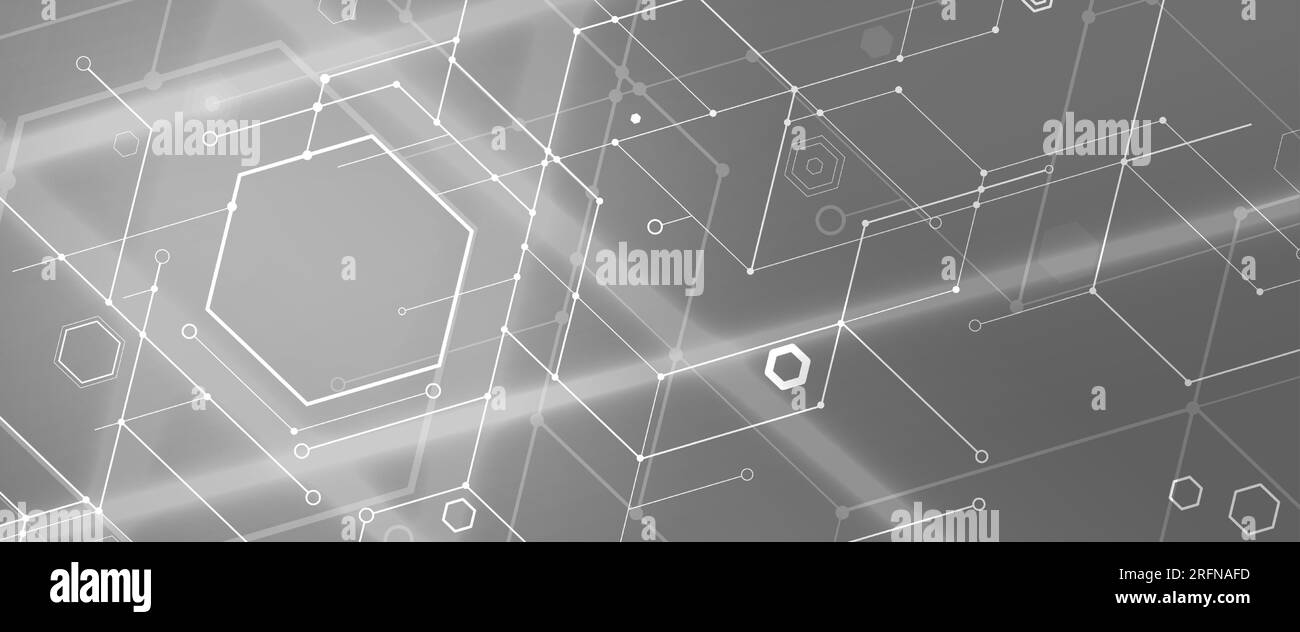 Abstract hexagon background. Technology polygonal design. Digital ...