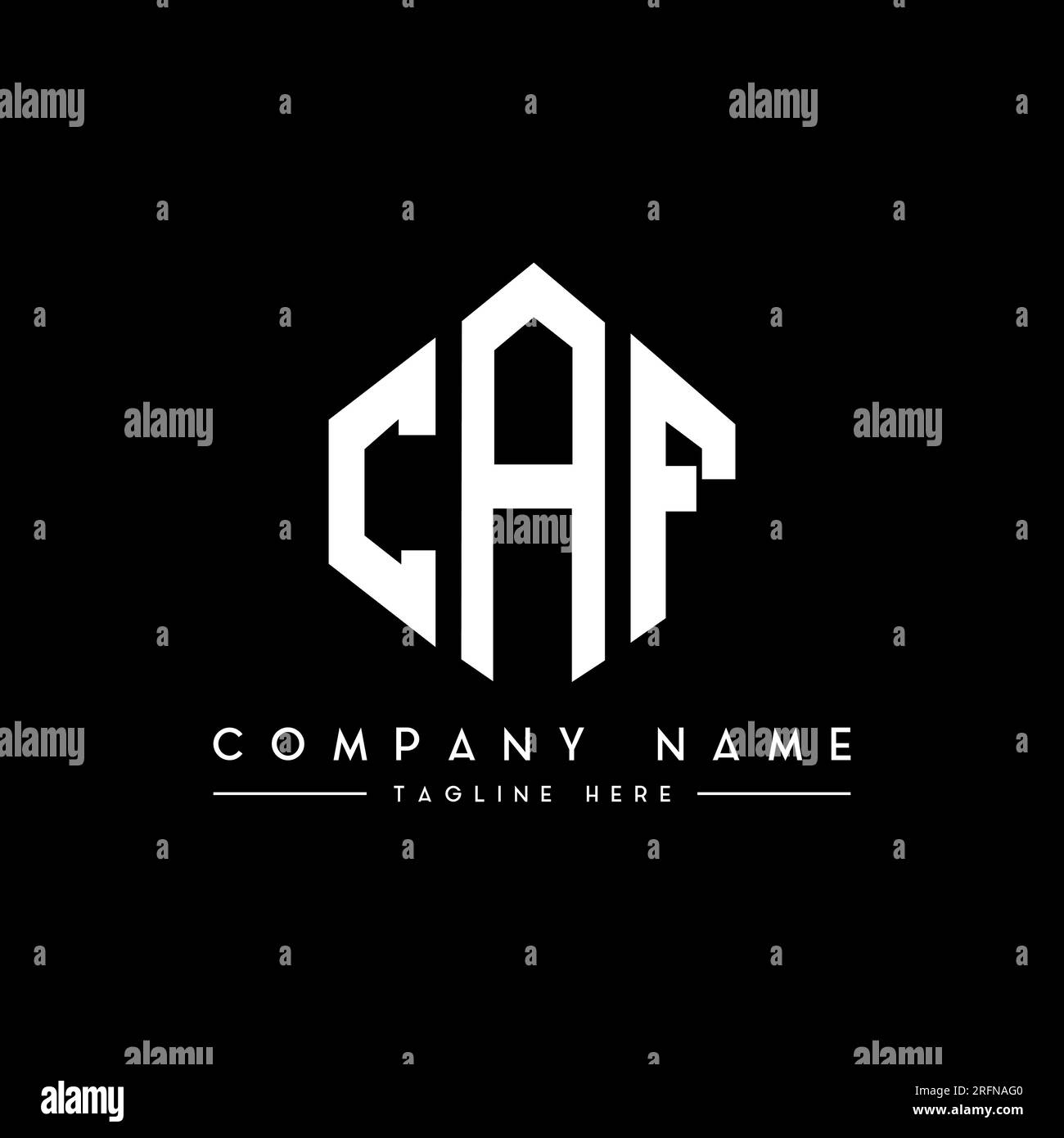 CAF letter logo design with polygon shape. CAF polygon and cube shape ...