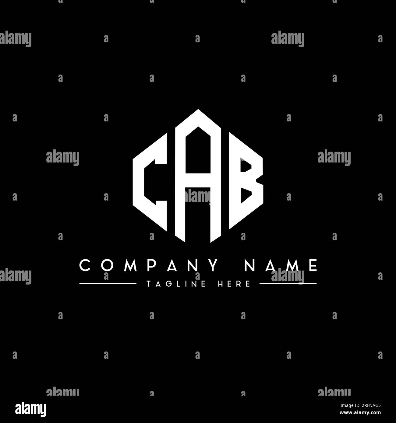 CAB letter logo design with polygon shape. CAB polygon and cube shape ...