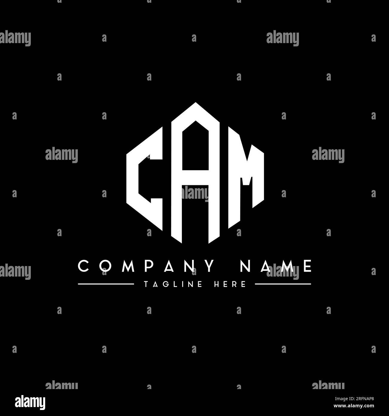 CAM letter logo design with polygon shape. CAM polygon and cube shape ...