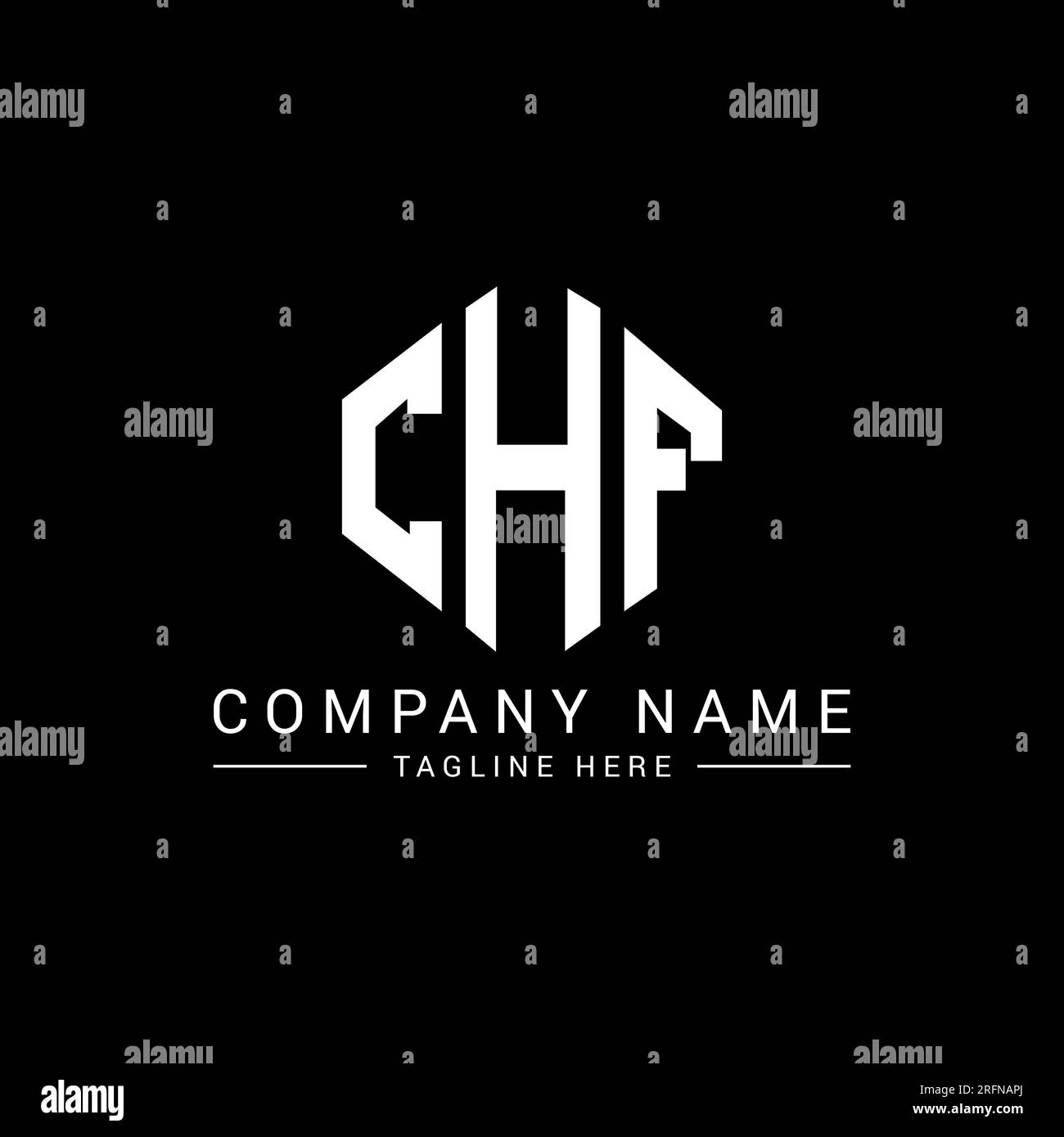 CHF letter logo design with polygon shape. CHF polygon and cube shape ...