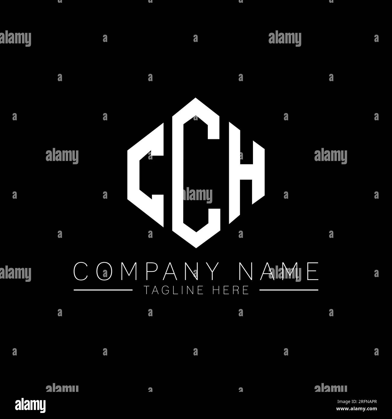 CCH letter logo design with polygon shape. CCH polygon and cube shape ...