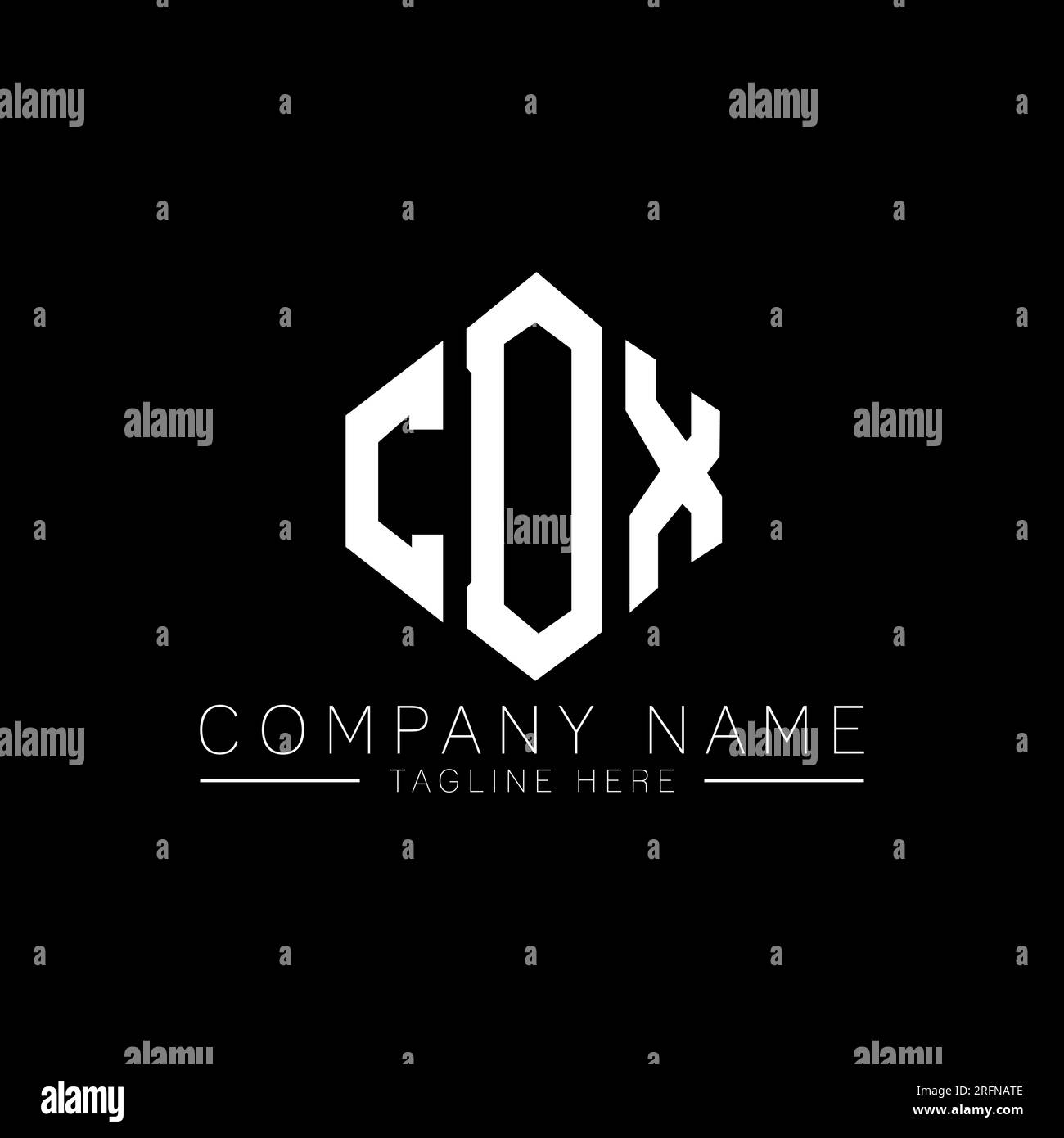 CDX letter logo design with polygon shape. CDX polygon and cube shape ...