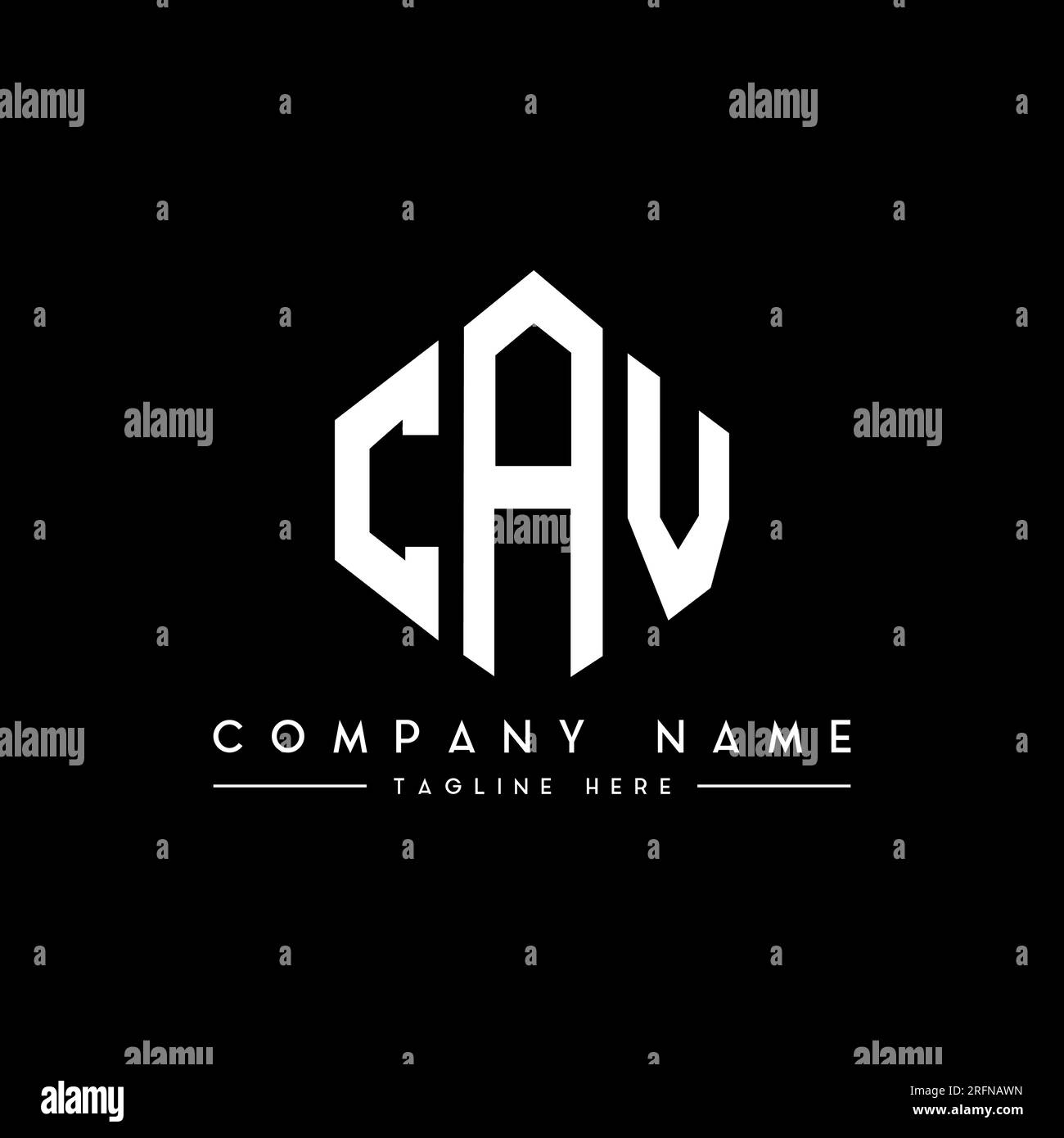 CAV letter logo design with polygon shape. CAV polygon and cube shape ...