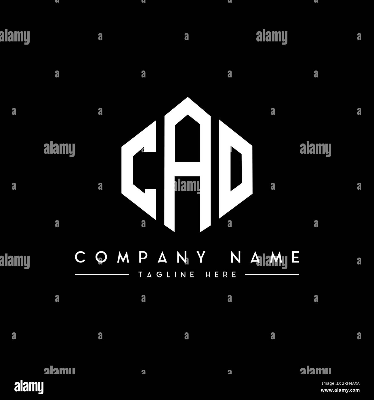 CAO letter logo design with polygon shape. CAO polygon and cube shape ...