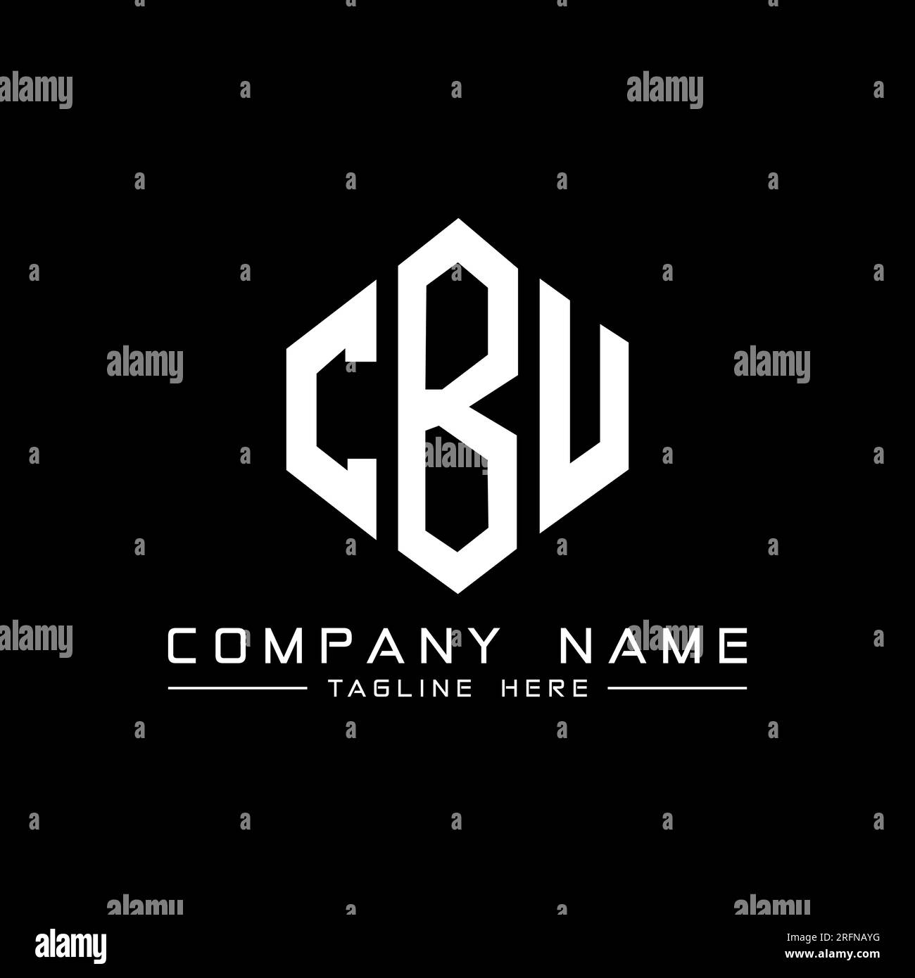 CBU letter logo design with polygon shape. CBU polygon and cube shape ...