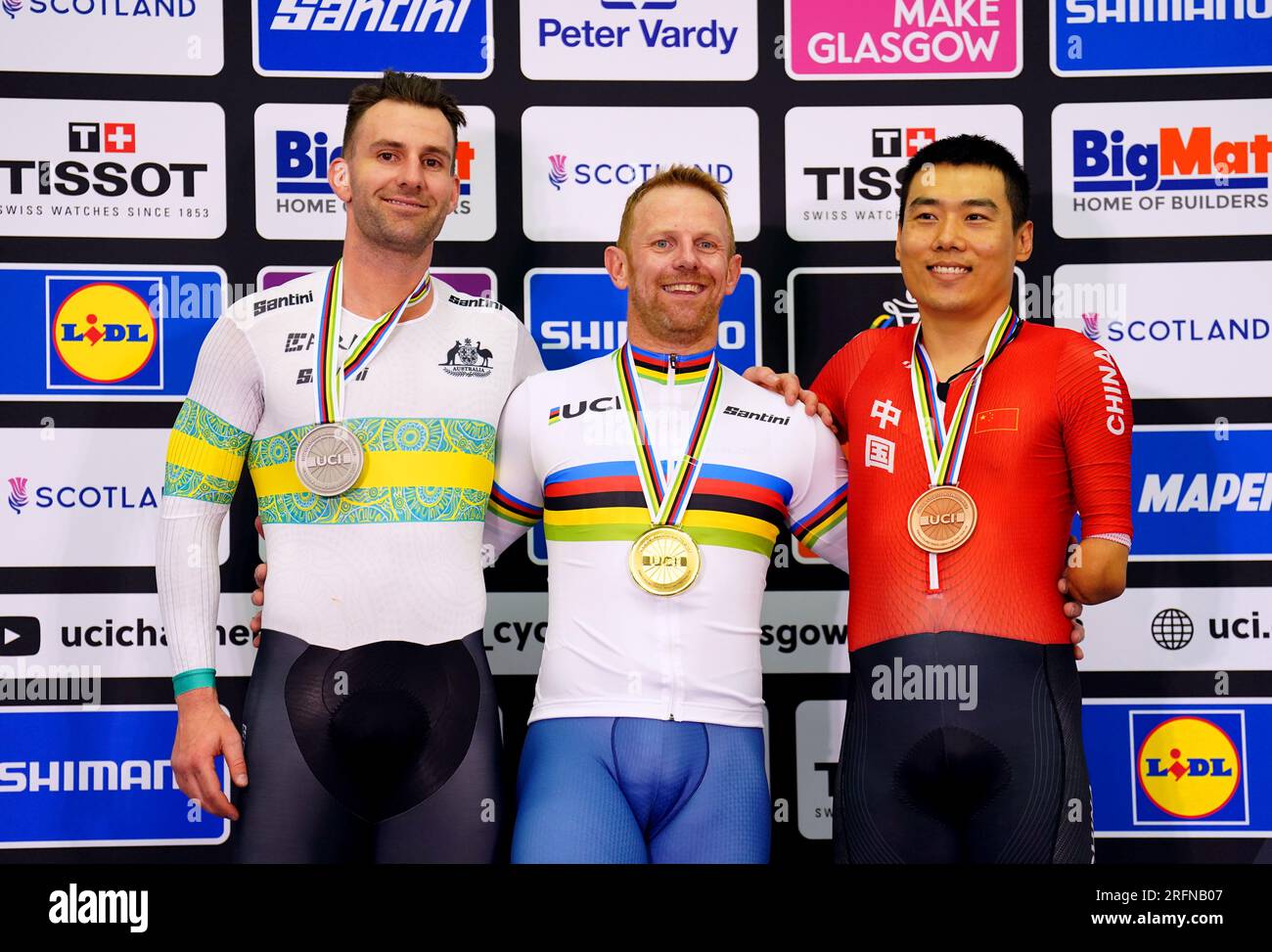 Great Britain's Jody Cundy (centre) celebrates on the podium after ...