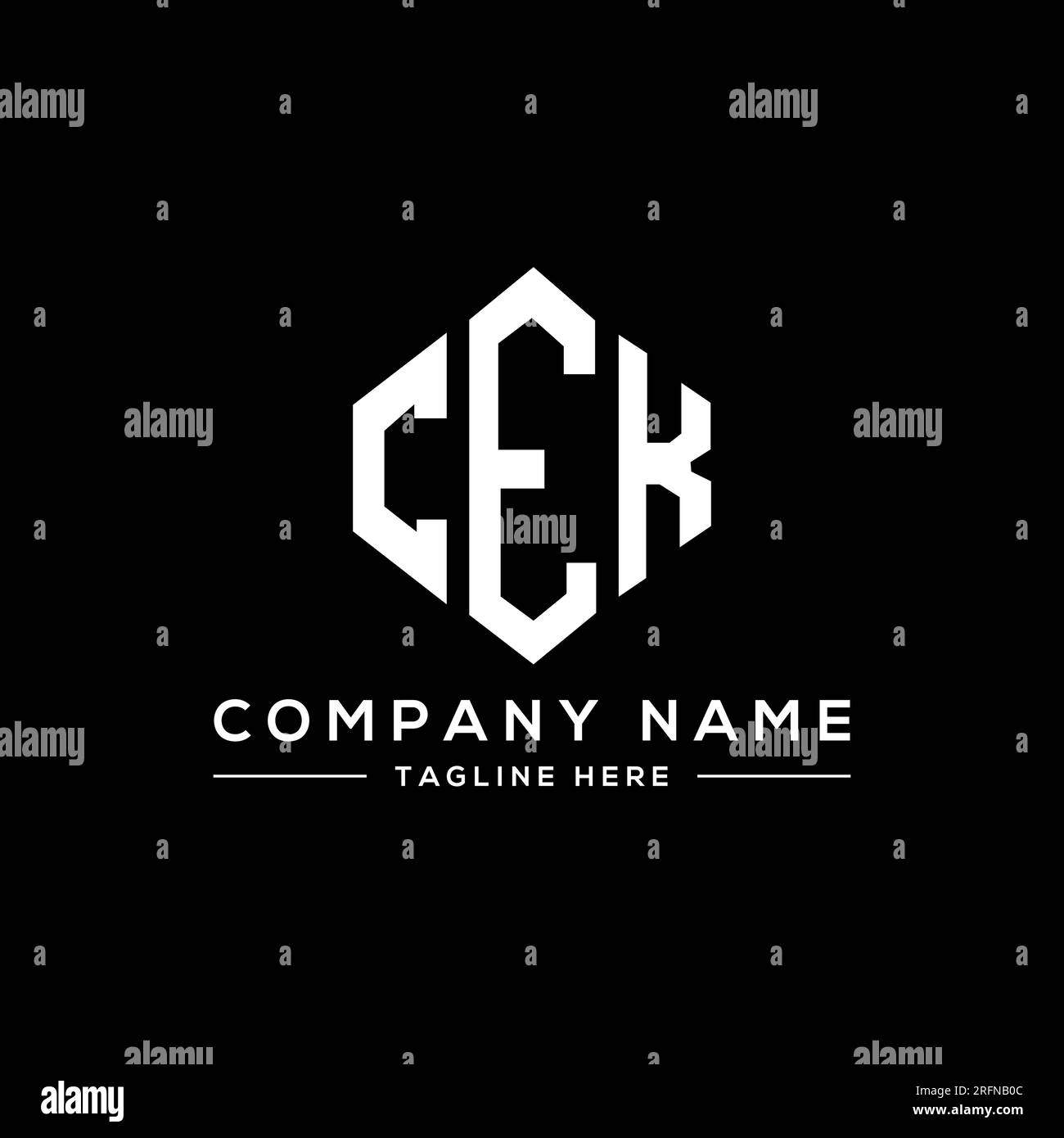 CEK letter logo design with polygon shape. CEK polygon and cube shape ...