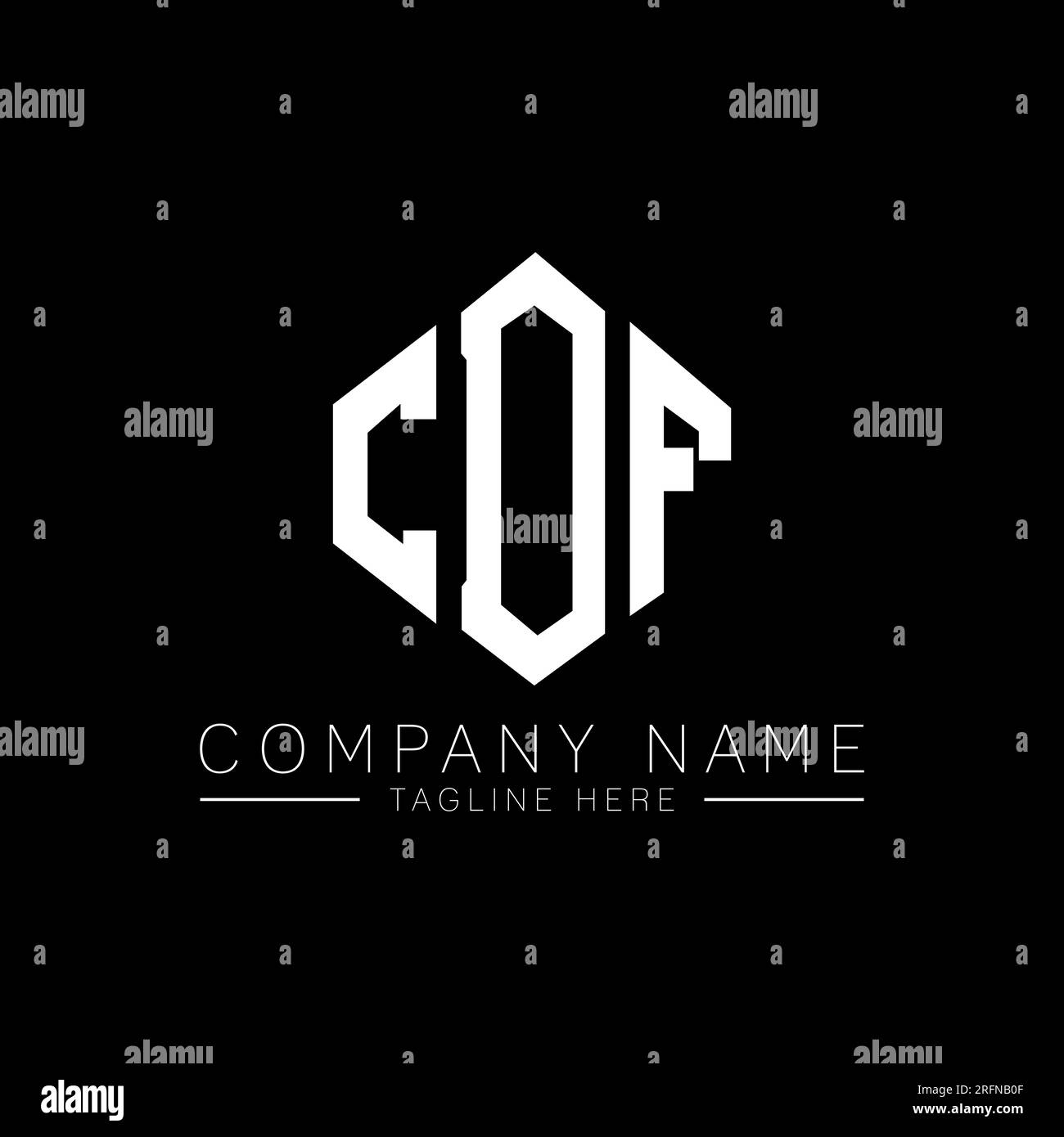 CDF letter logo design with polygon shape. CDF polygon and cube shape ...