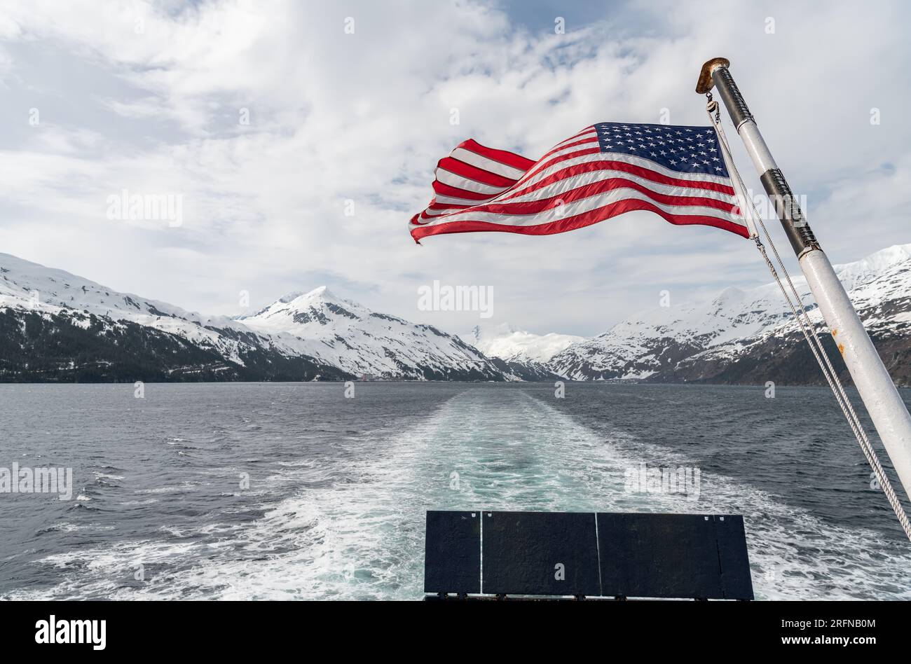 American flag wake boat hi-res stock photography and images - Alamy