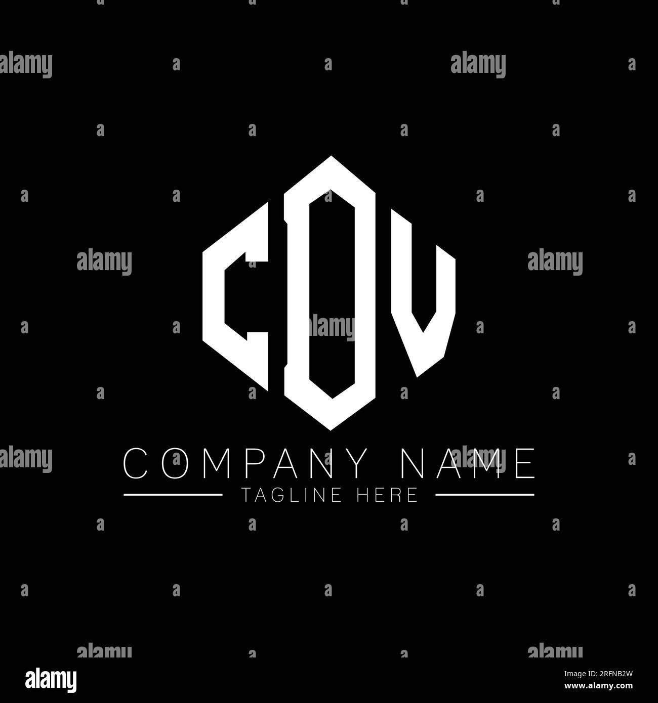 CDV letter logo design with polygon shape. CDV polygon and cube shape ...