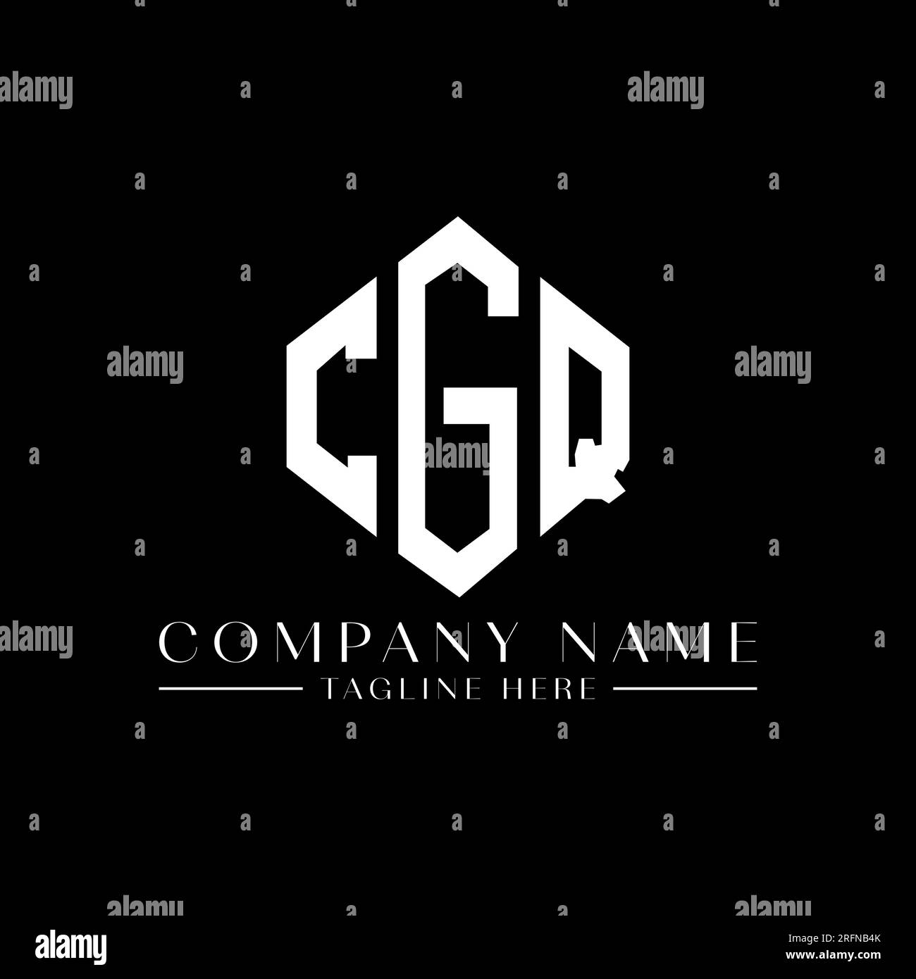 CGQ letter logo design with polygon shape. CGQ polygon and cube shape ...