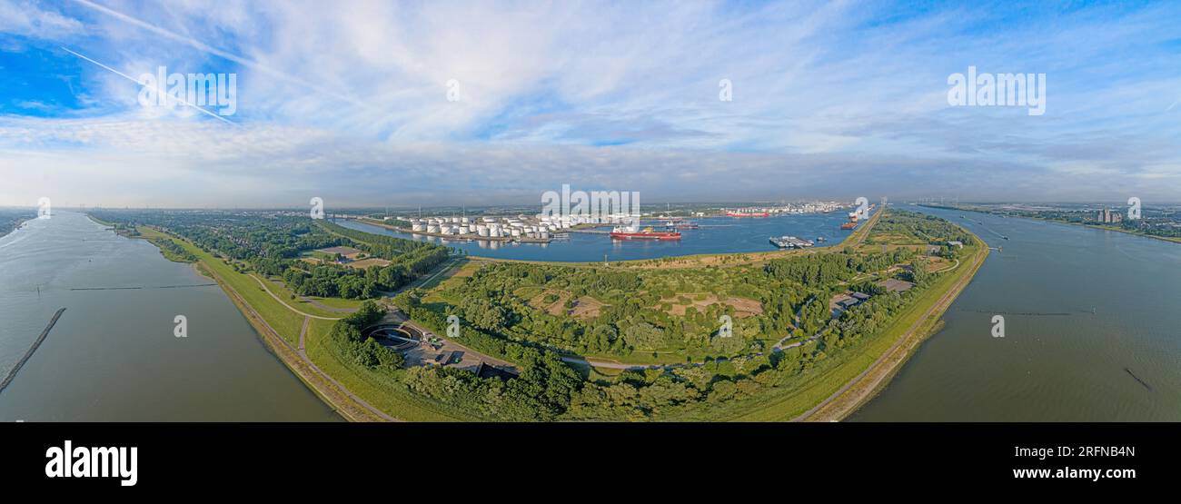 Rotterdam harbor terminal drone hi-res stock photography and images - Alamy