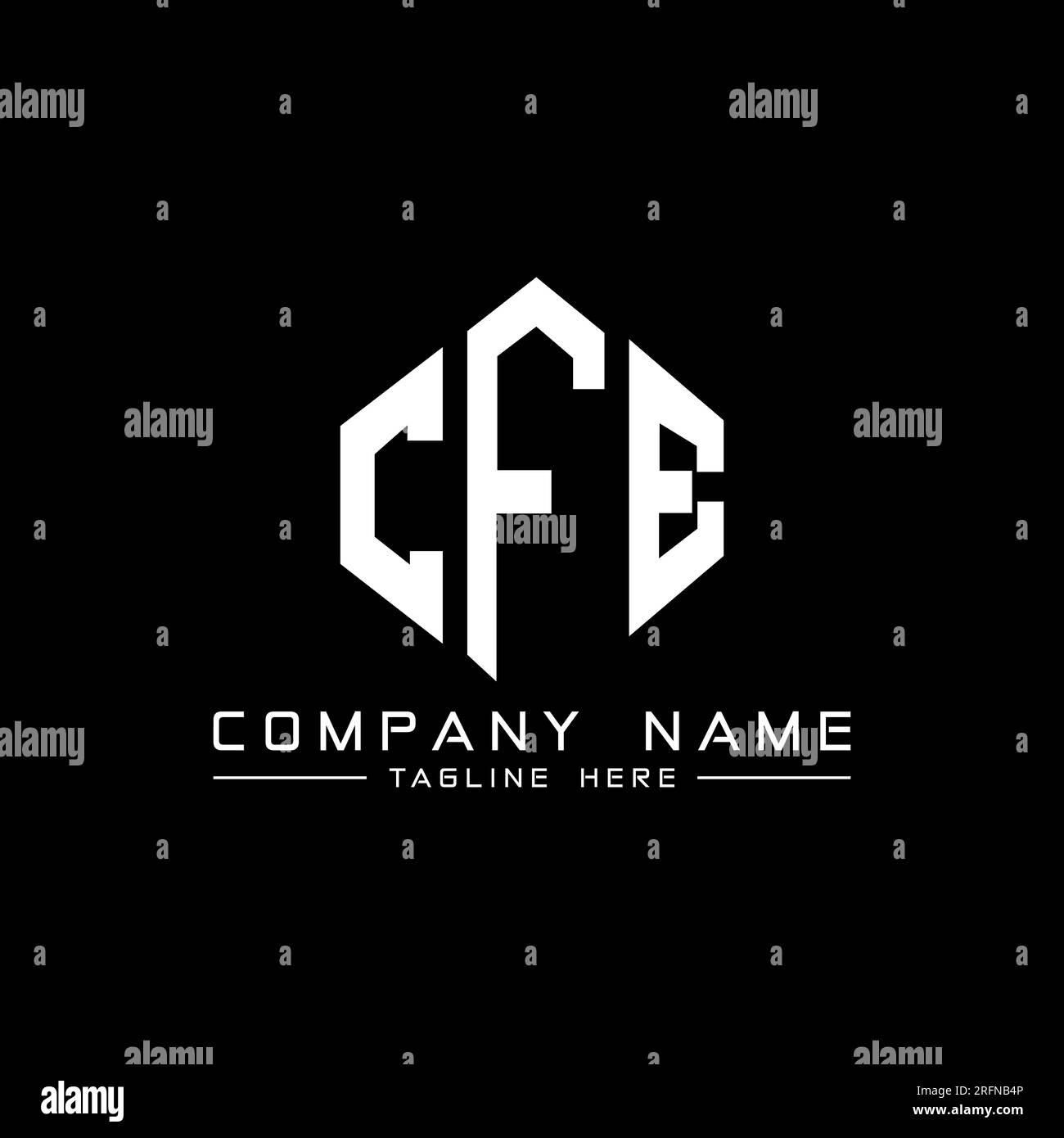 CFE letter logo design with polygon shape. CFE polygon and cube shape ...
