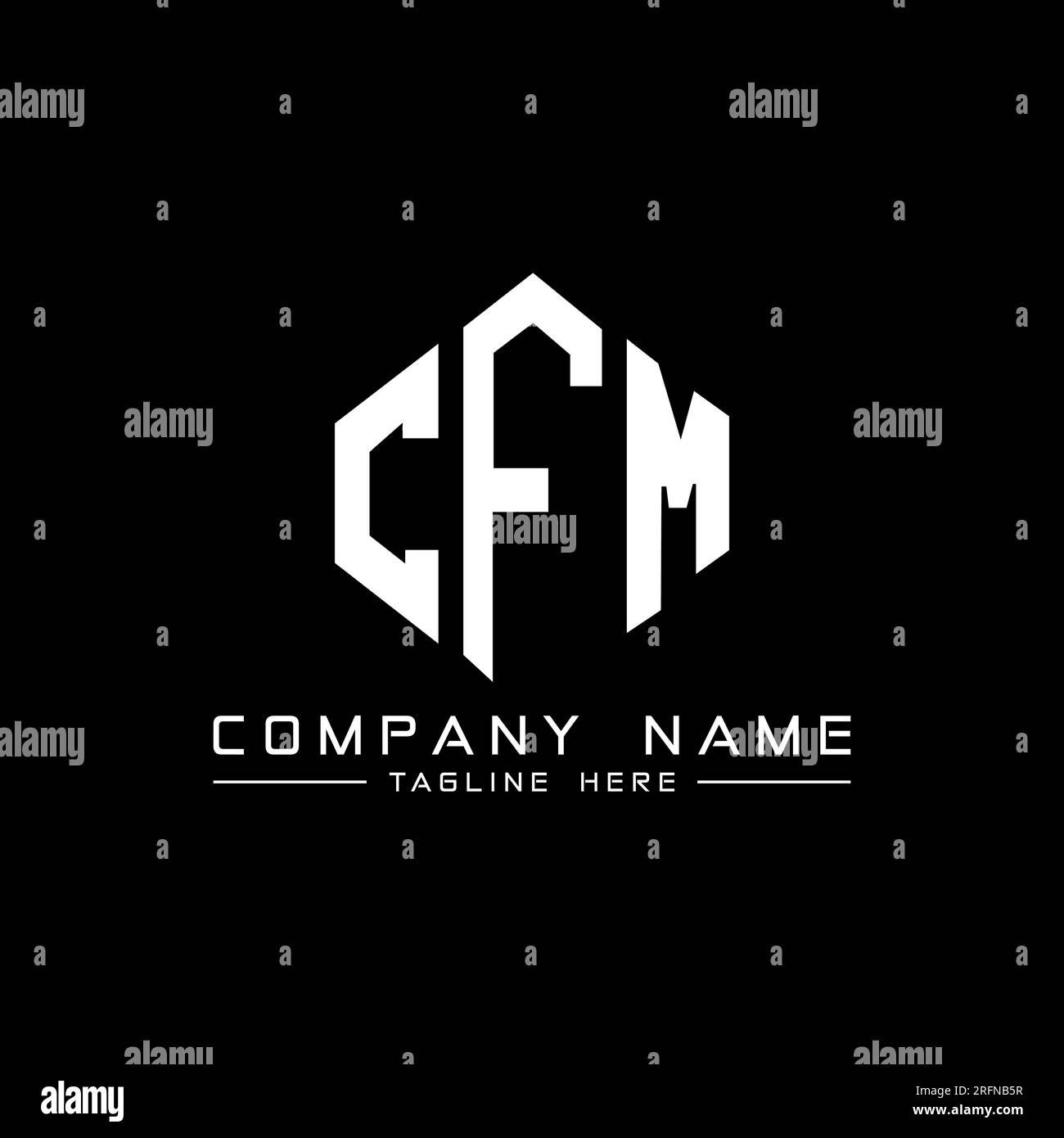 CFM letter logo design with polygon shape. CFM polygon and cube shape ...