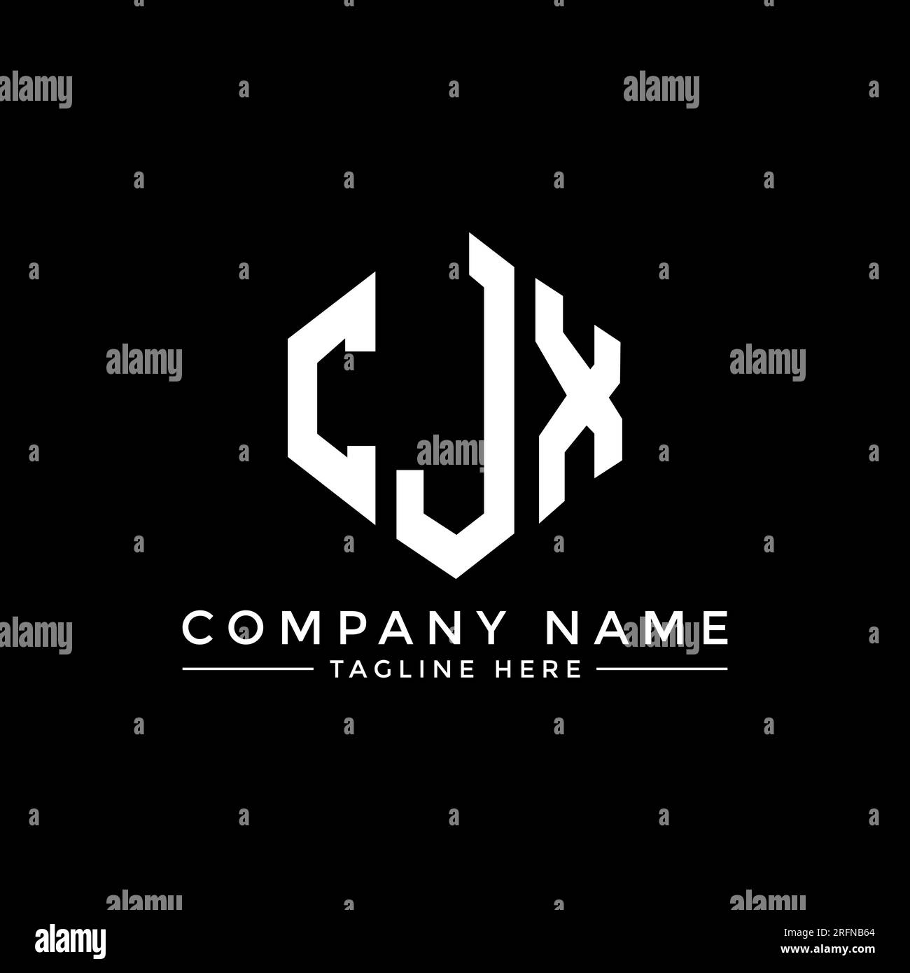 CJX letter logo design with polygon shape. CJX polygon and cube shape ...