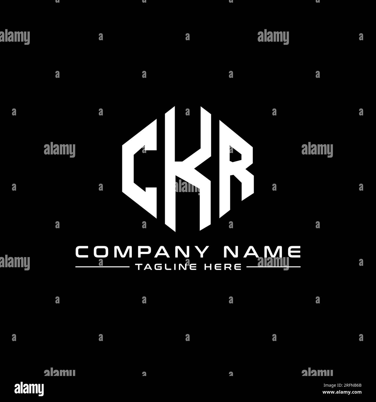 CKR letter logo design with polygon shape. CKR polygon and cube shape ...