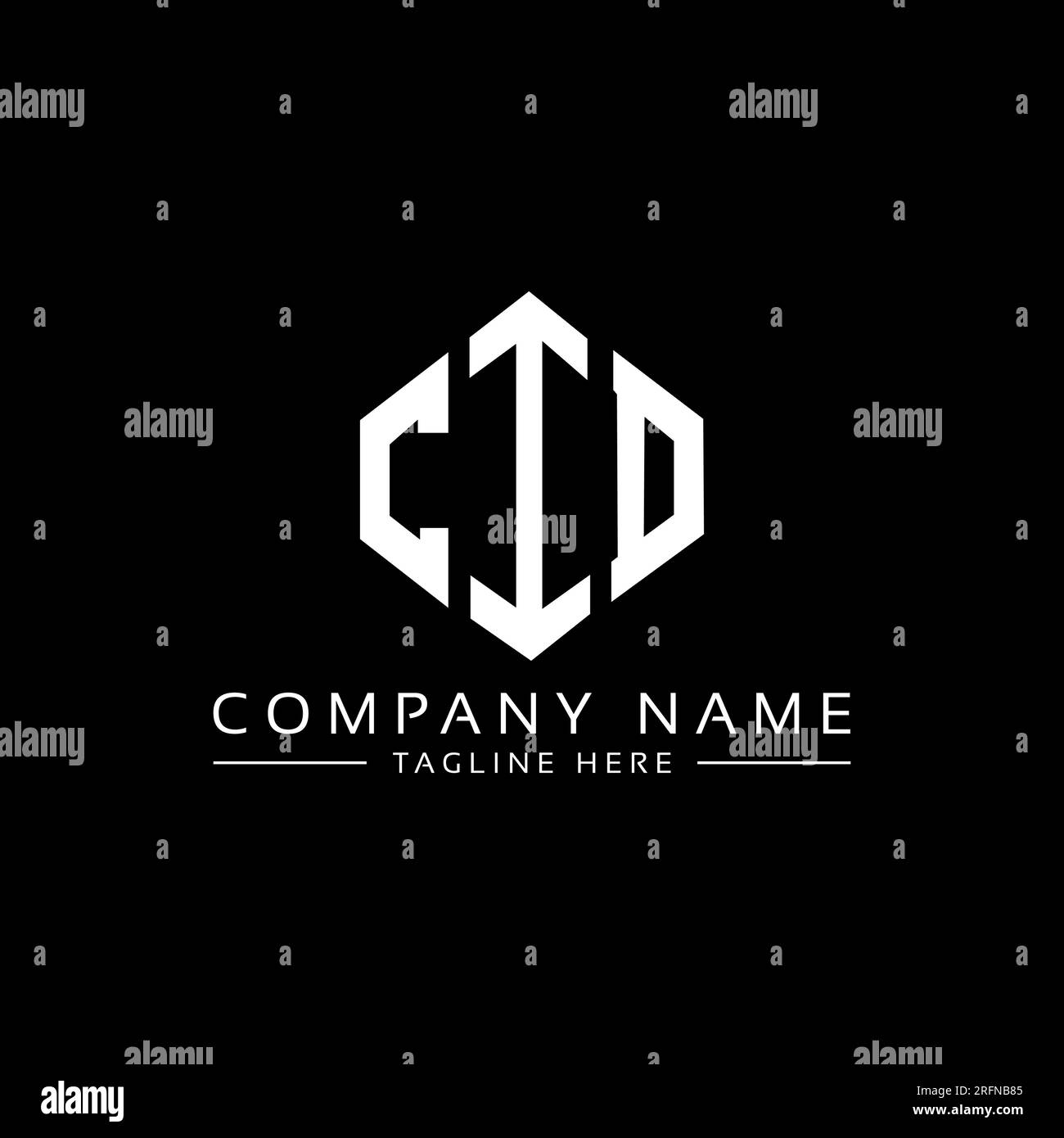 CID letter logo design with polygon shape. CID polygon and cube shape logo design. CID hexagon ...