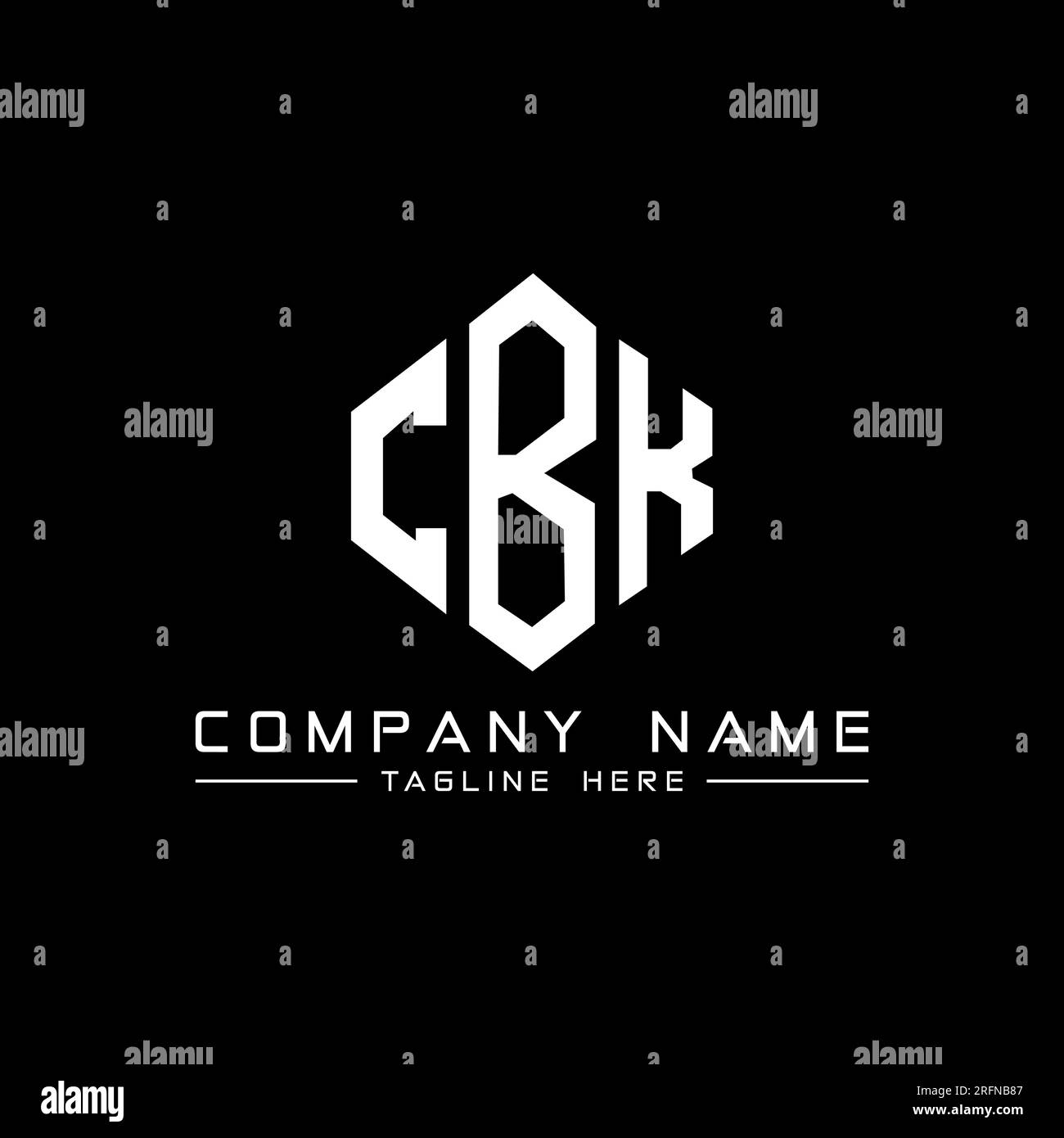 CBK letter logo design with polygon shape. CBK polygon and cube shape ...