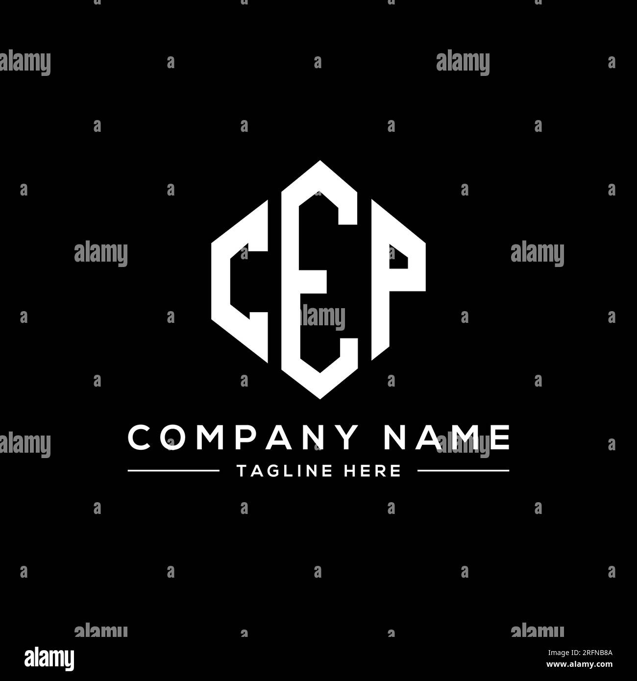 CEP letter logo design with polygon shape. CEP polygon and cube shape ...