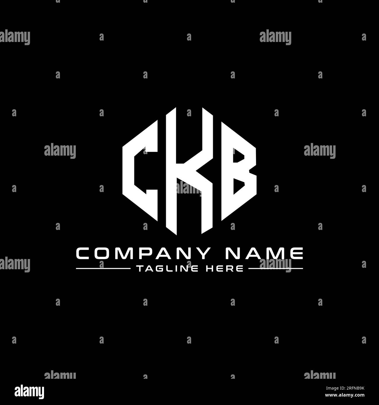 CKB letter logo design with polygon shape. CKB polygon and cube shape ...