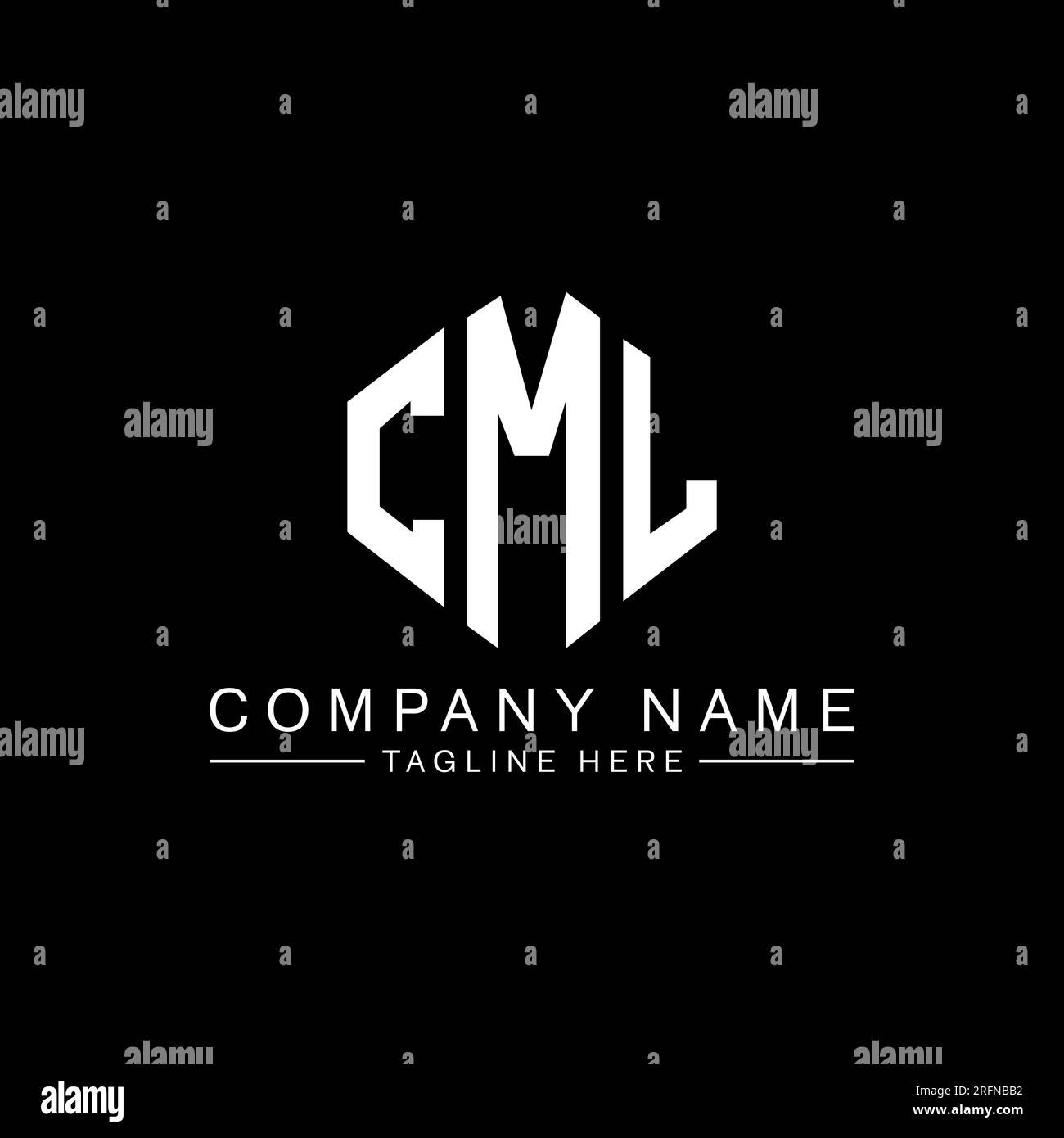 Cml Letter Logo Design With Polygon Shape Cml Polygon And Cube Shape