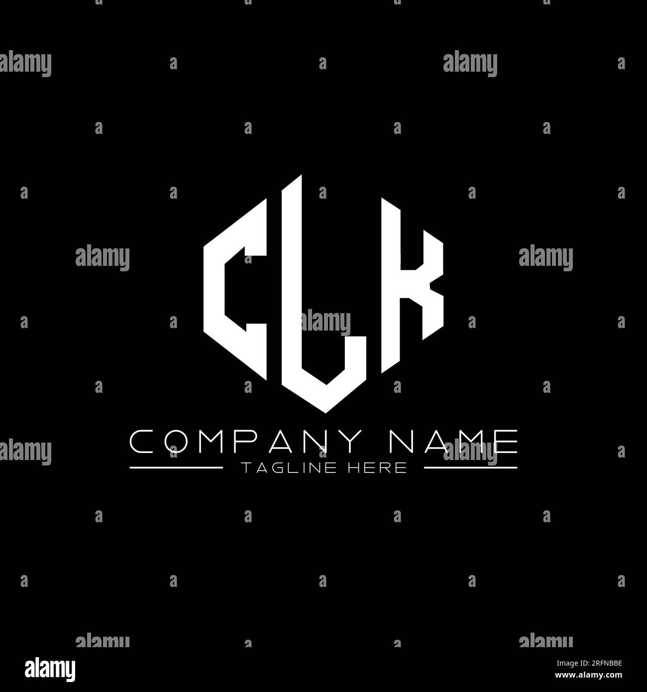 CLK letter logo design with polygon shape. CLK polygon and cube shape ...