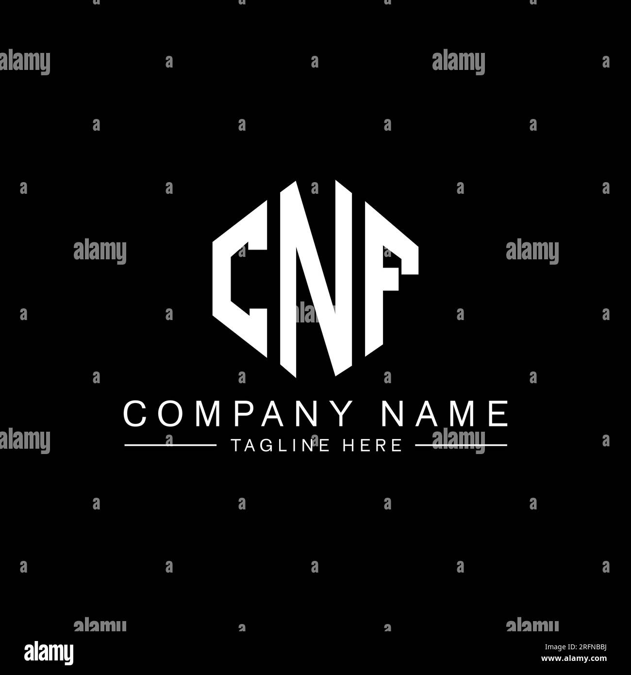 CNF letter logo design with polygon shape. CNF polygon and cube shape ...