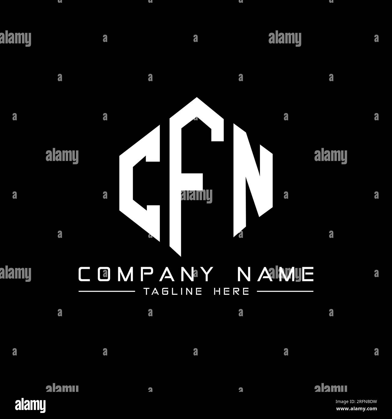 CFN letter logo design with polygon shape. CFN polygon and cube shape ...