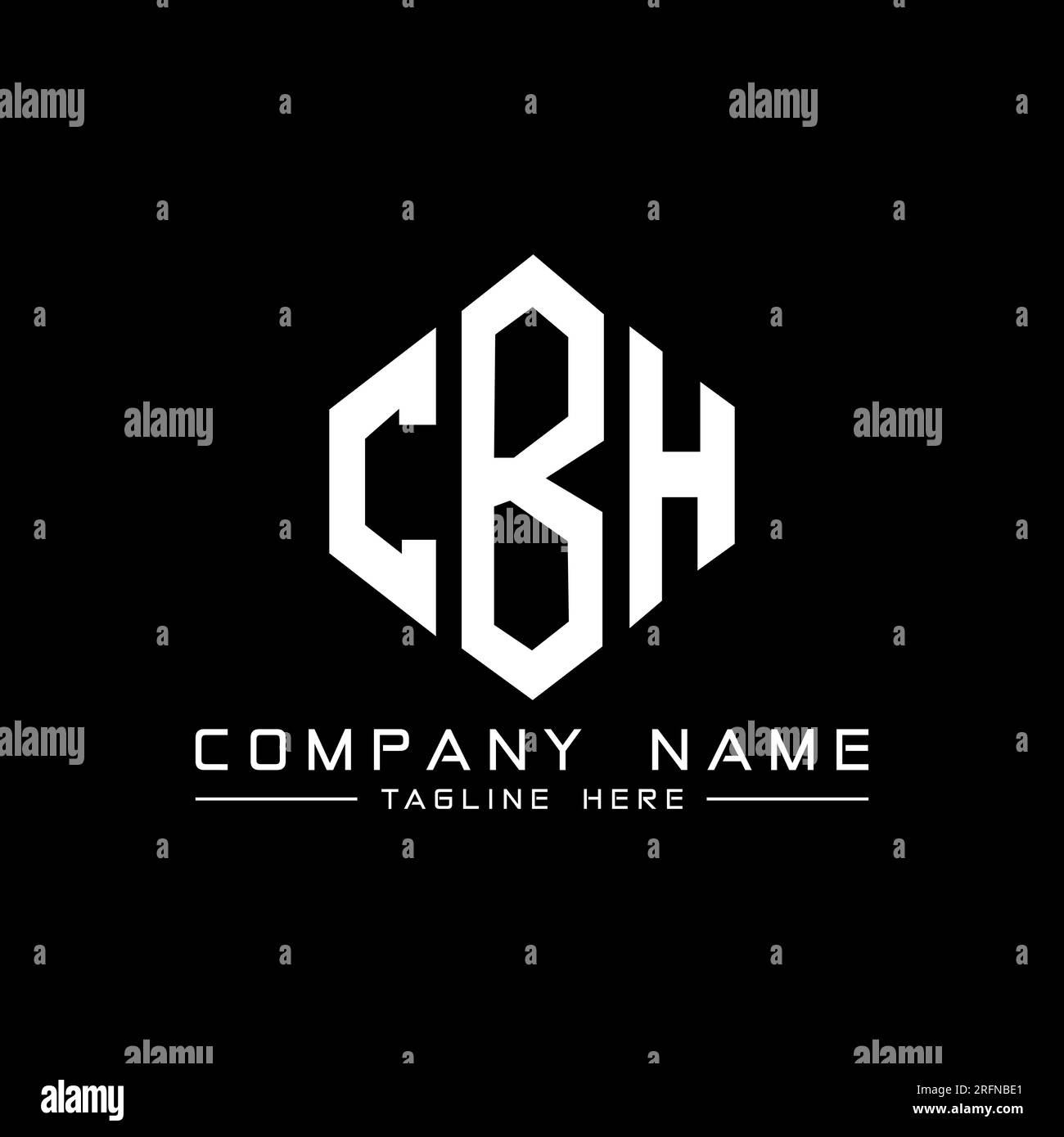 CBH letter logo design with polygon shape. CBH polygon and cube shape ...