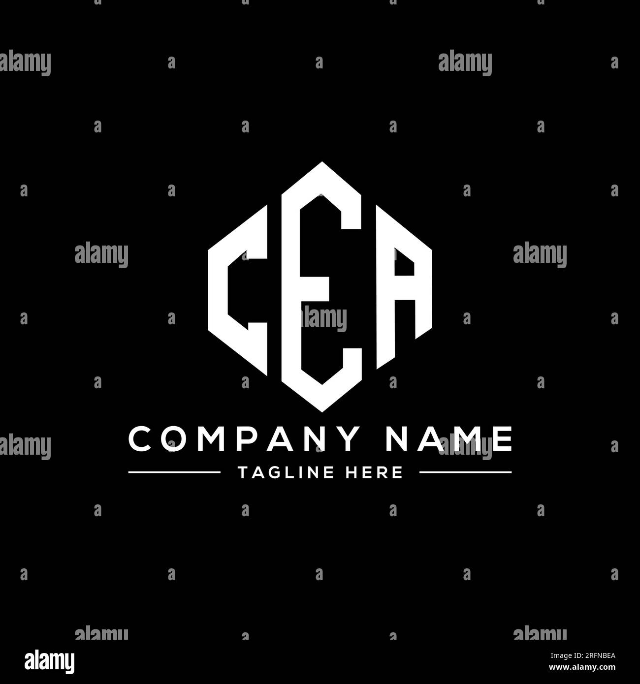 CEA letter logo design with polygon shape. CEA polygon and cube shape ...