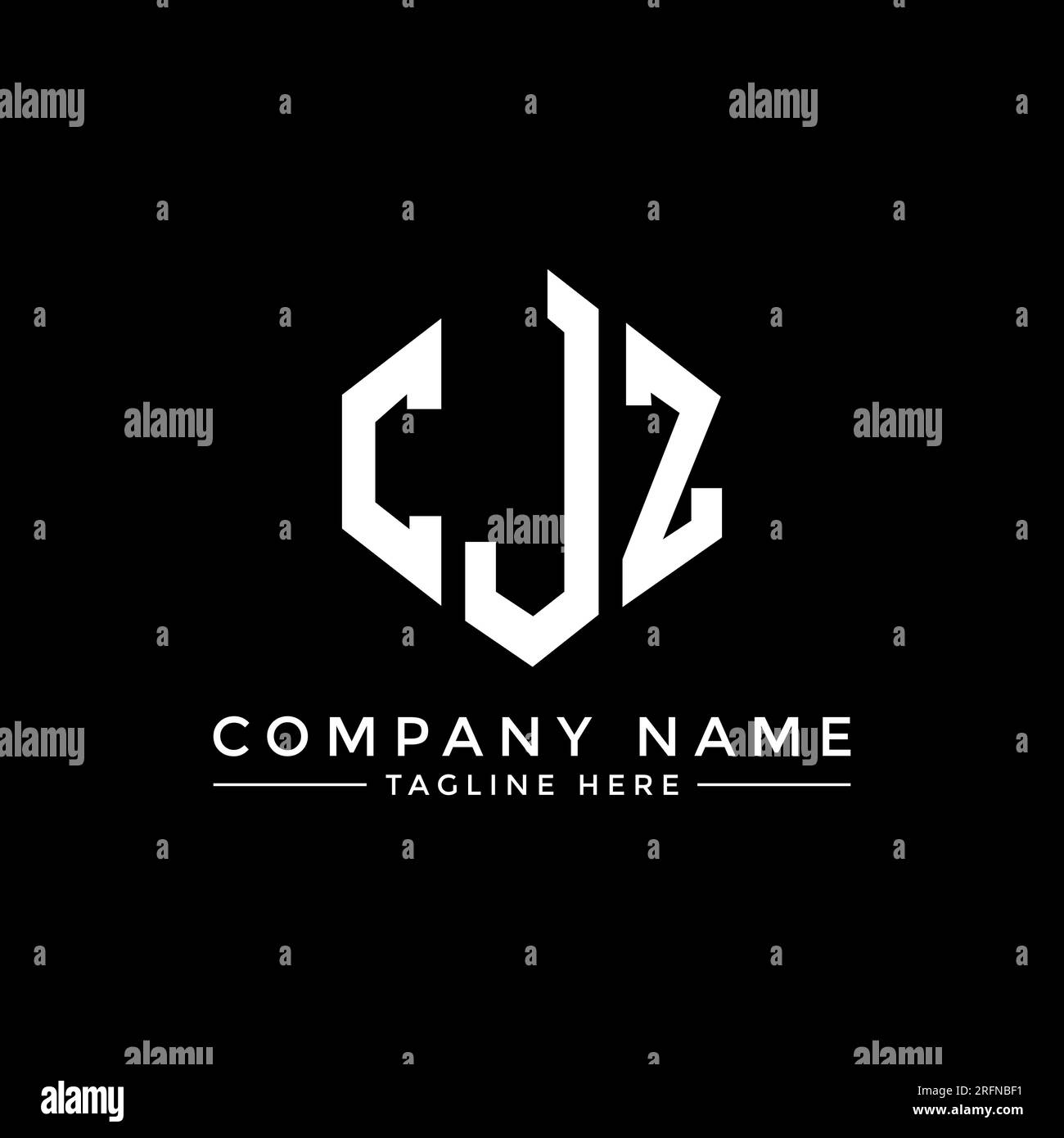 CJZ letter logo design with polygon shape. CJZ polygon and cube shape ...