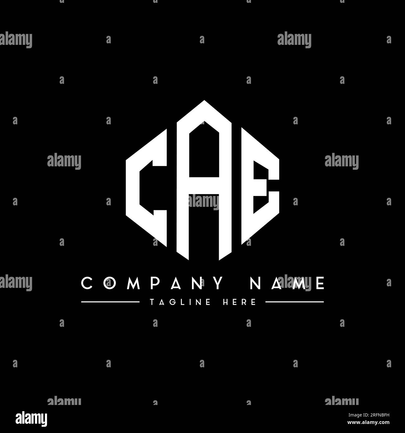 CAE letter logo design with polygon shape. CAE polygon and cube shape ...