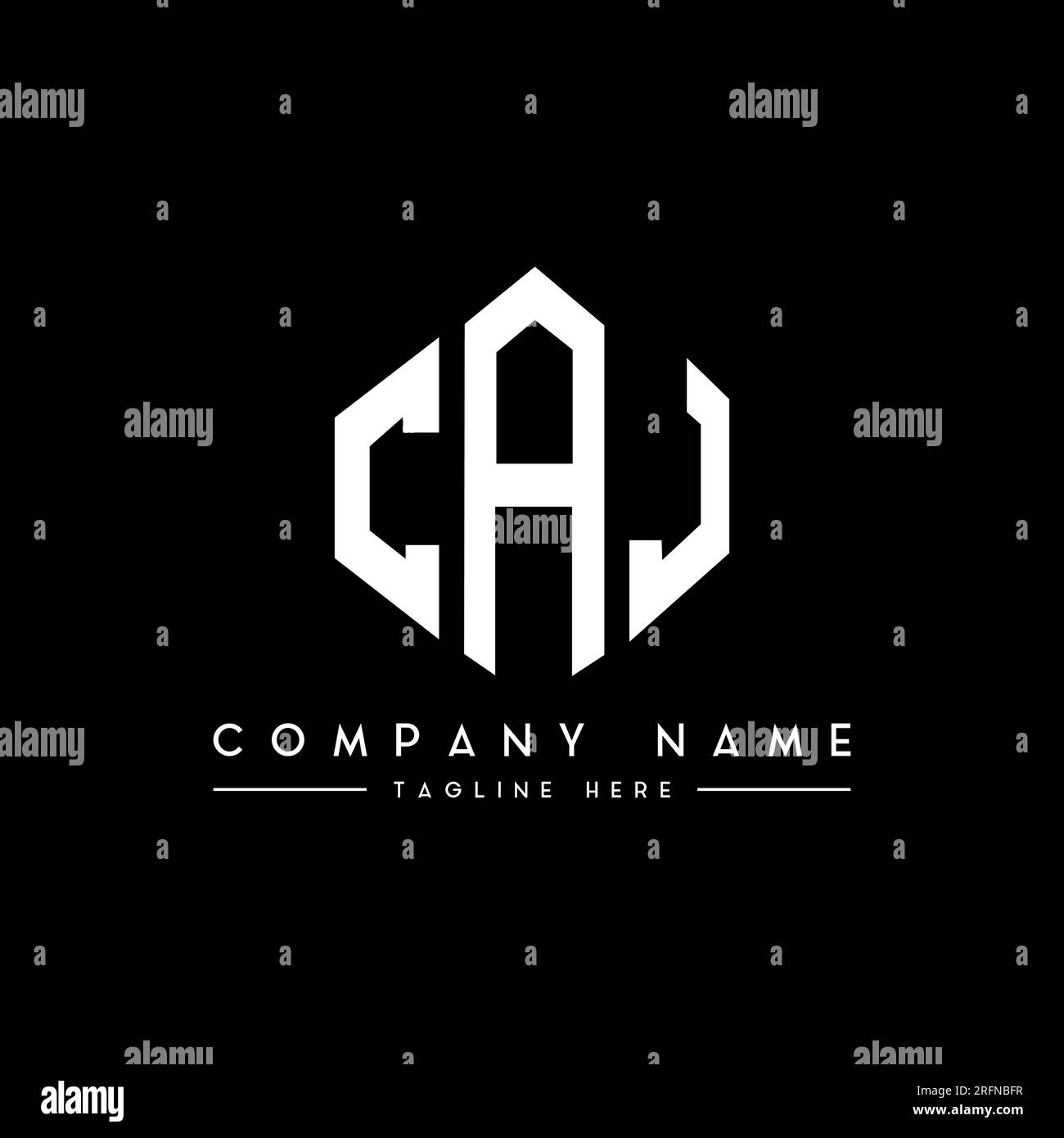 CAJ letter logo design with polygon shape. CAJ polygon and cube shape ...