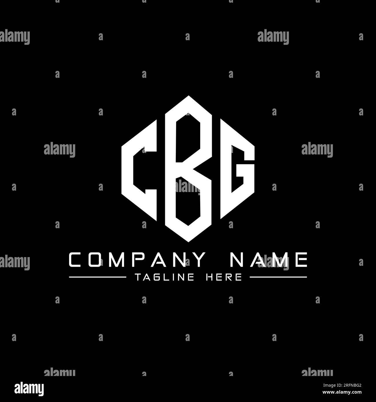 CBG letter logo design with polygon shape. CBG polygon and cube shape ...