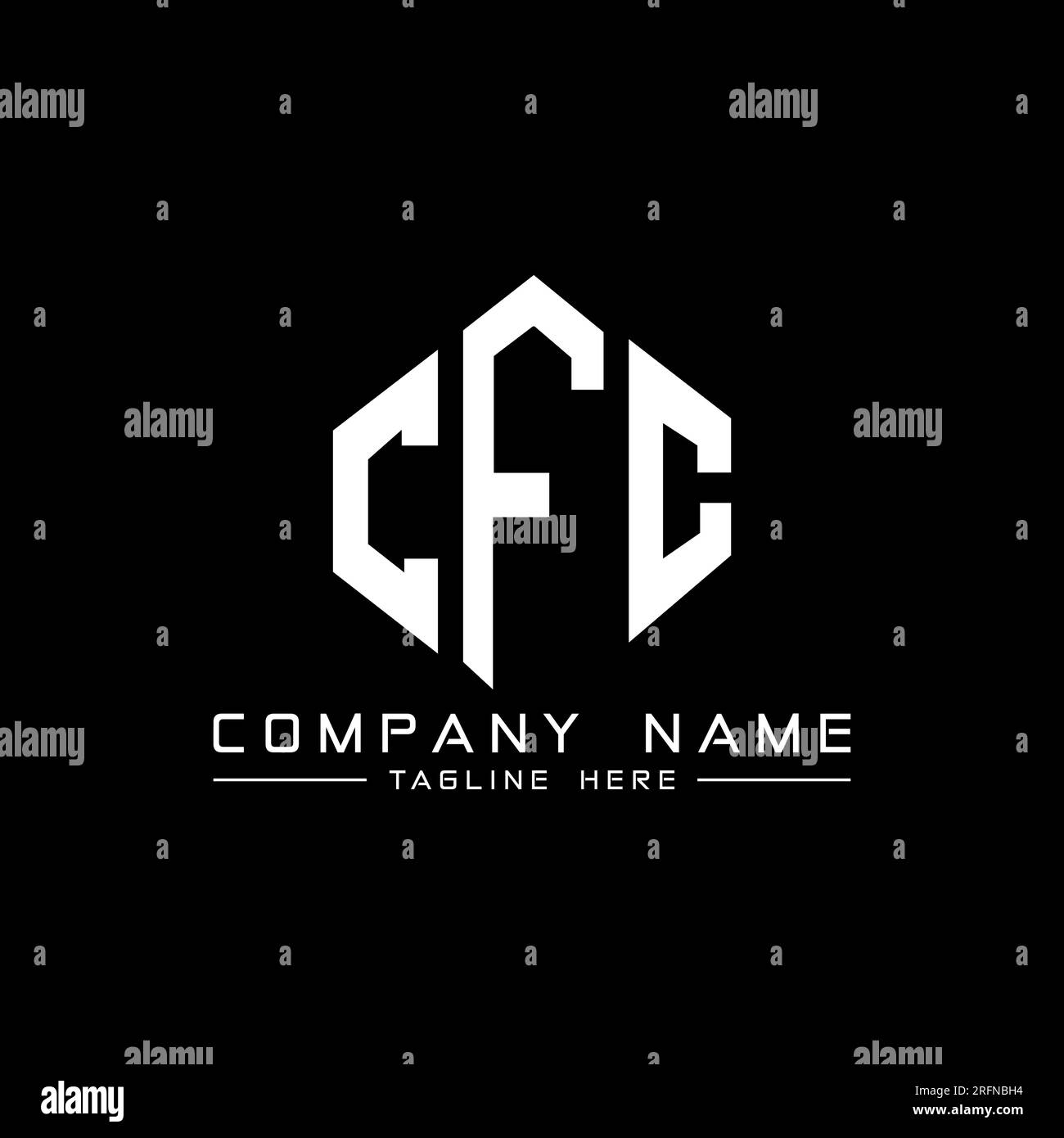 CFC letter logo design with polygon shape. CFC polygon and cube shape ...