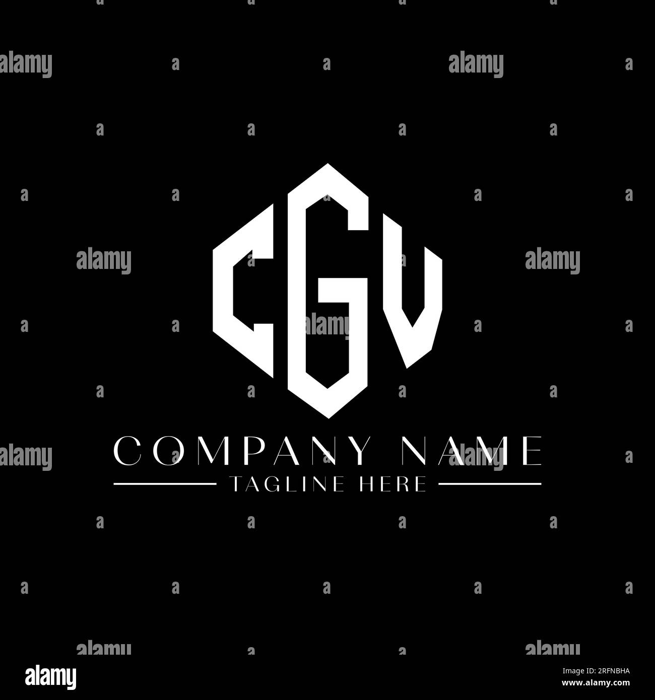 CGV letter logo design with polygon shape. CGV polygon and cube shape ...
