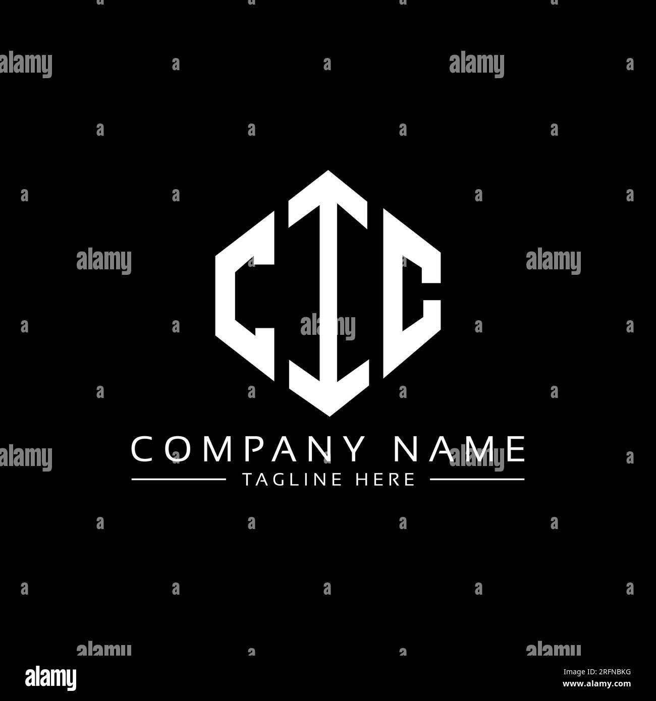 CIC letter logo design with polygon shape. CIC polygon and cube shape ...