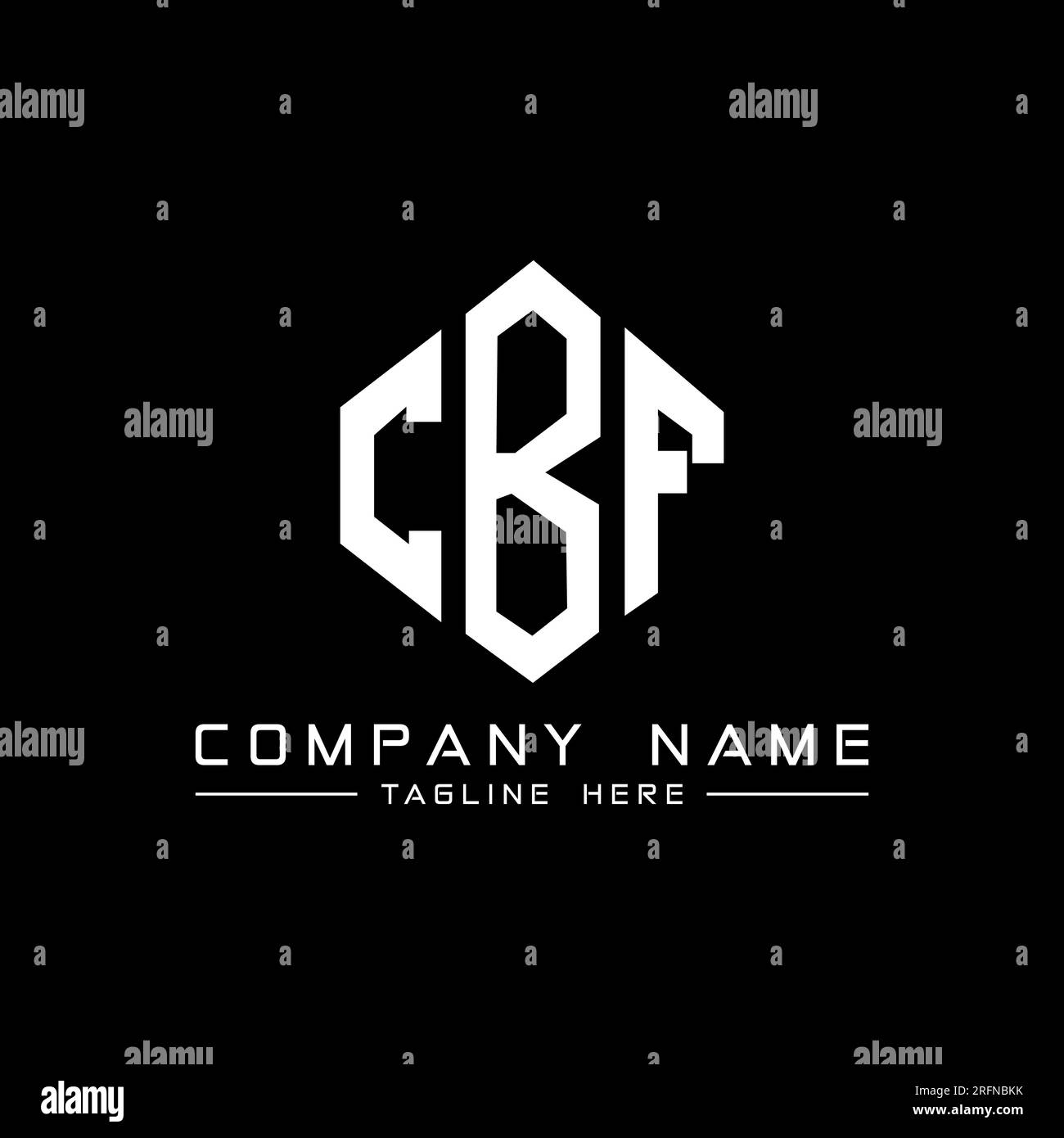 CBF letter logo design with polygon shape. CBF polygon and cube shape ...