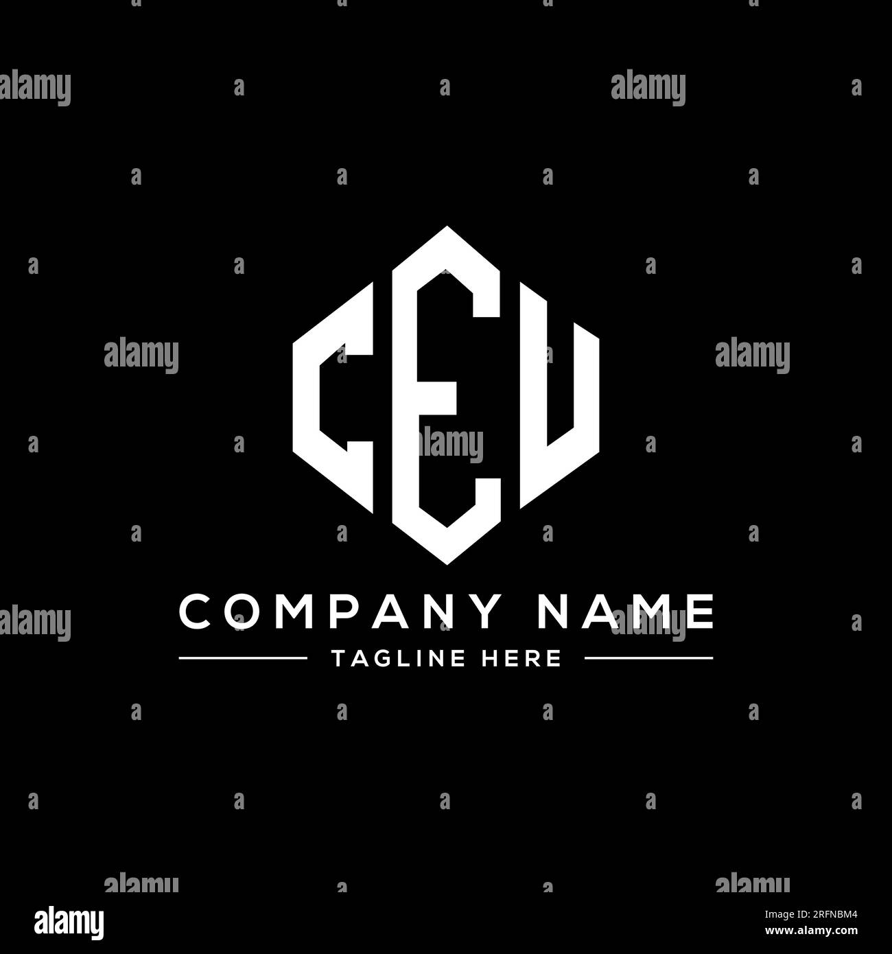 CEU letter logo design with polygon shape. CEU polygon and cube shape ...