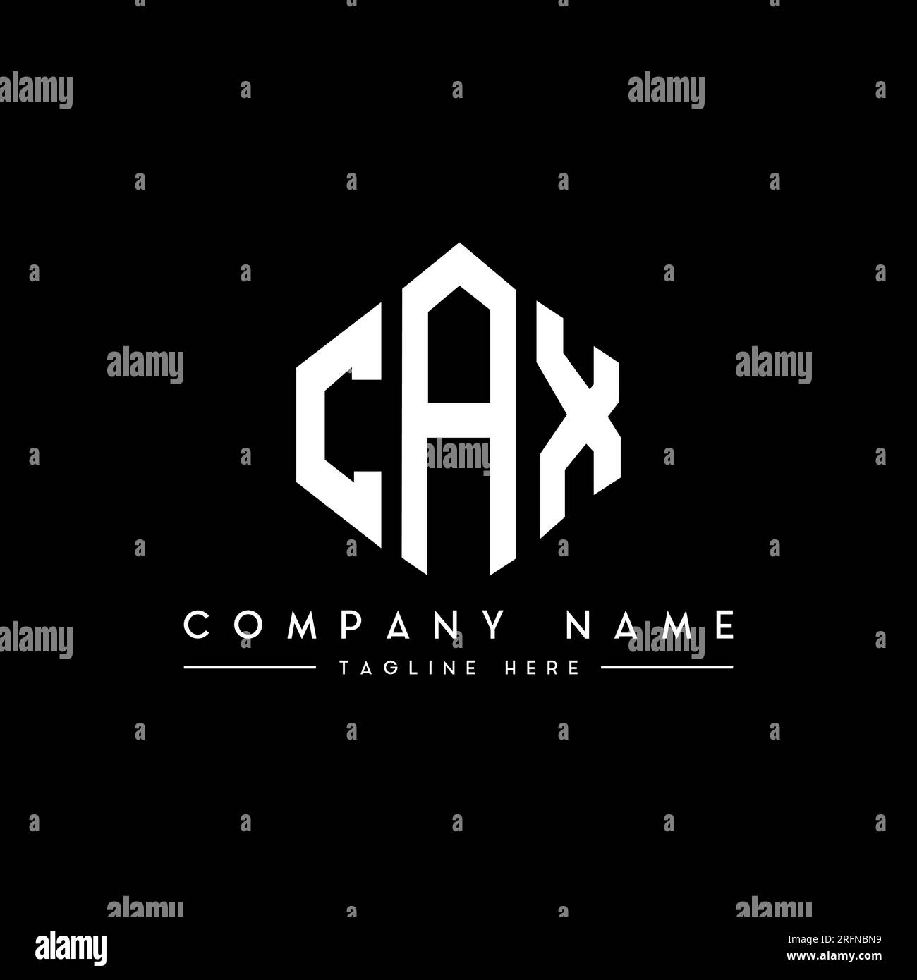 CAX letter logo design with polygon shape. CAX polygon and cube shape ...