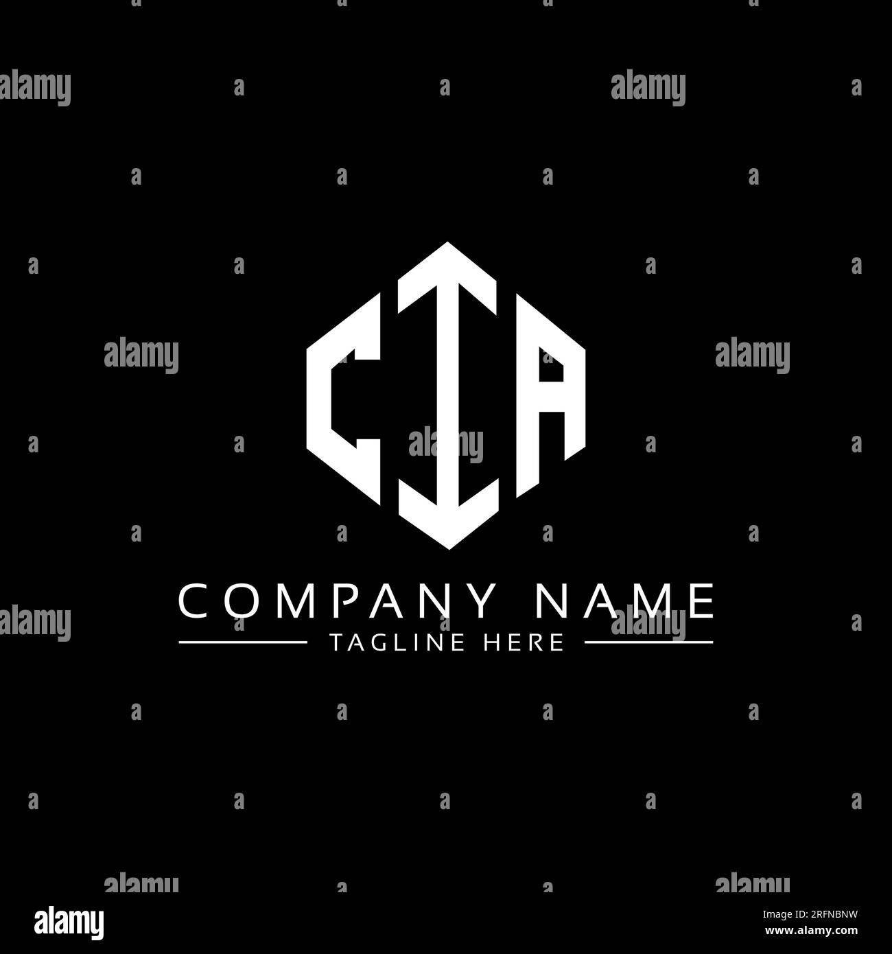 CIA letter logo design with polygon shape. CIA polygon and cube shape ...