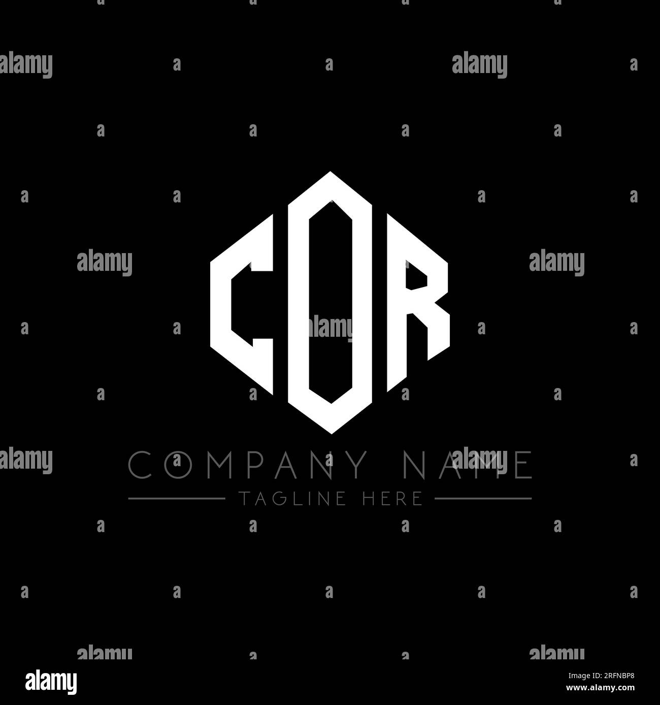 COR letter logo design with polygon shape. COR polygon and cube shape ...