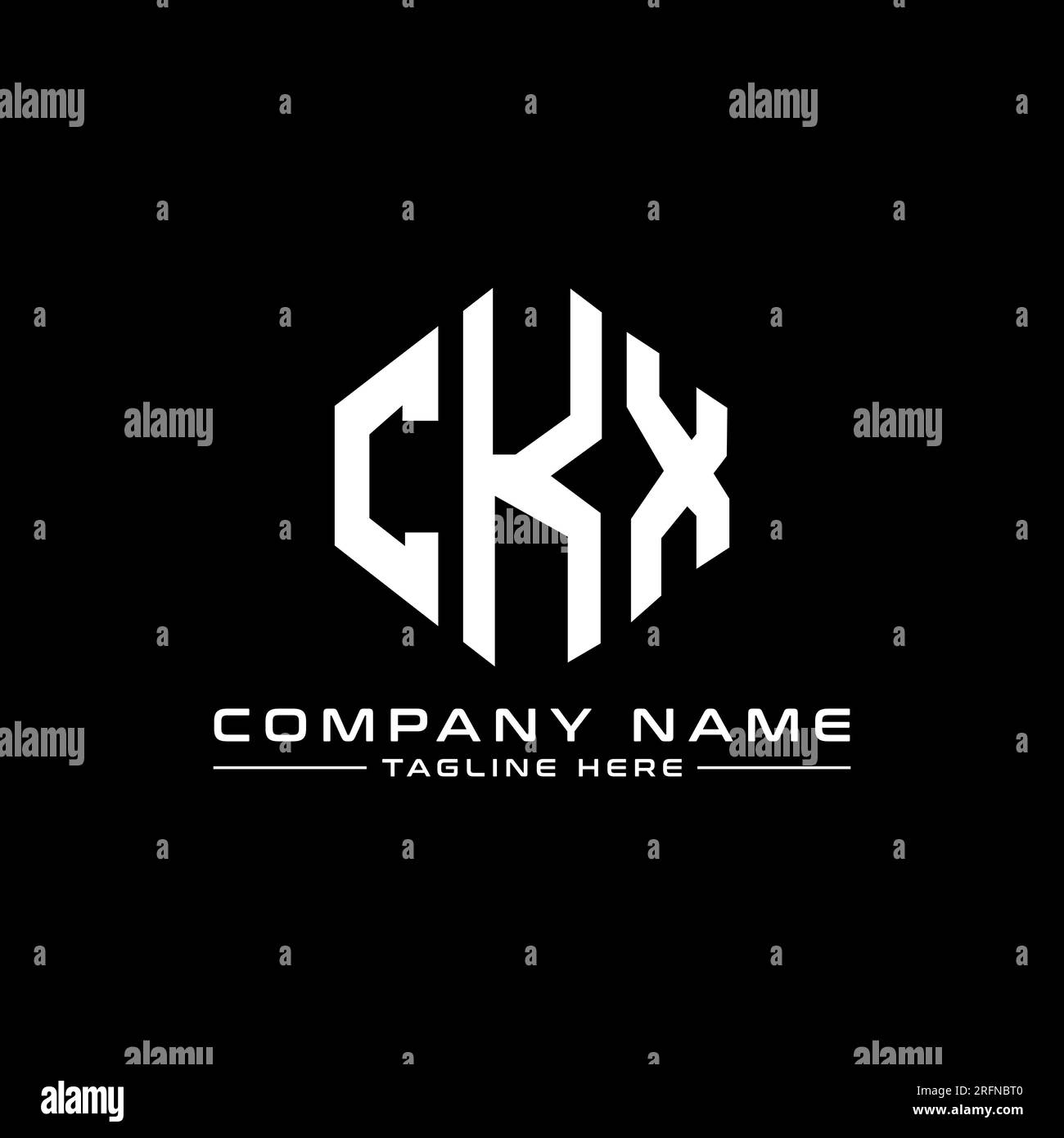 CKX letter logo design with polygon shape. CKX polygon and cube shape ...