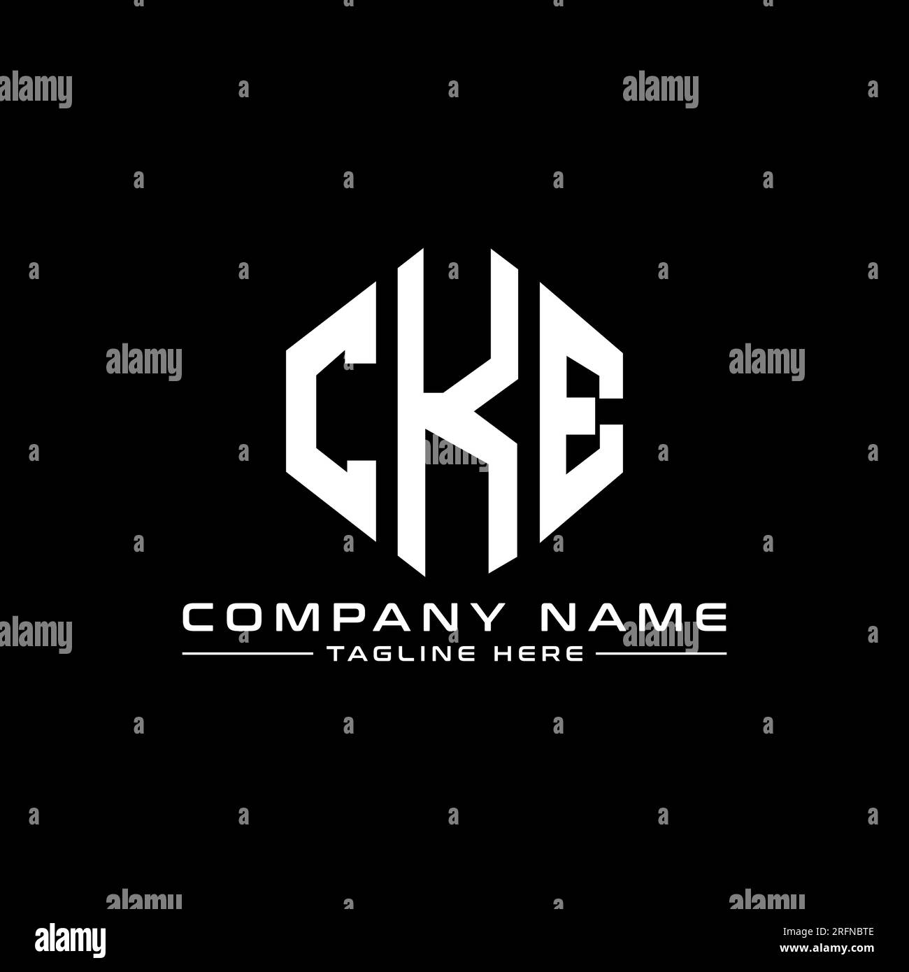 CKE letter logo design with polygon shape. CKE polygon and cube shape ...