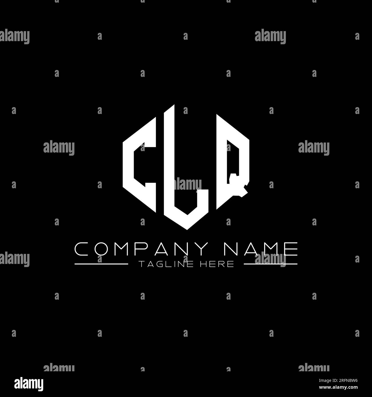 CLQ letter logo design with polygon shape. CLQ polygon and cube shape ...