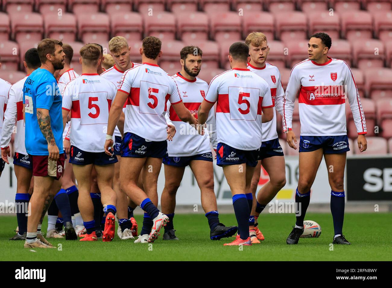Hull KR players during the warm up ahead of the Betfred Super League ...