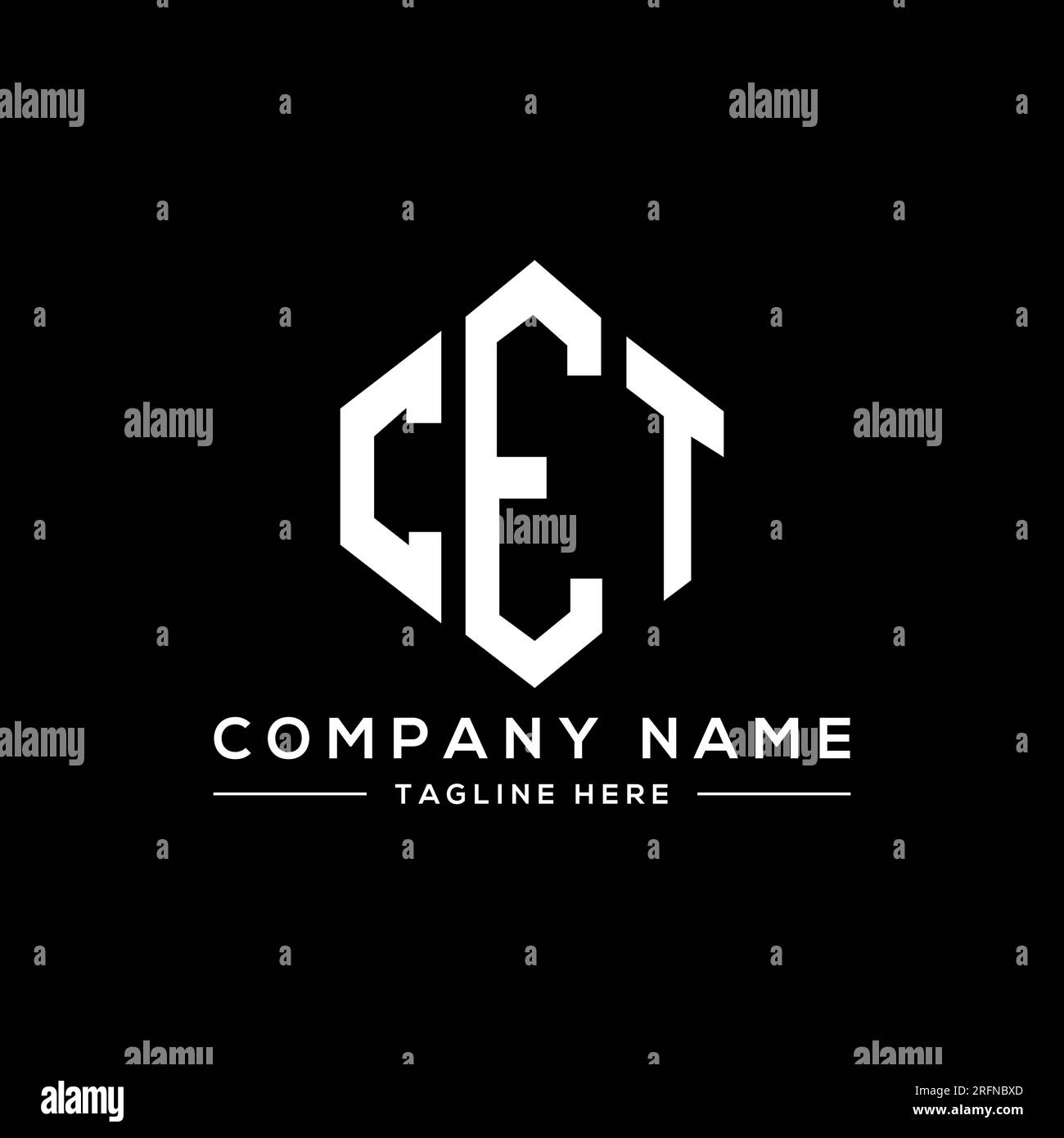 CET letter logo design with polygon shape. CET polygon and cube shape ...