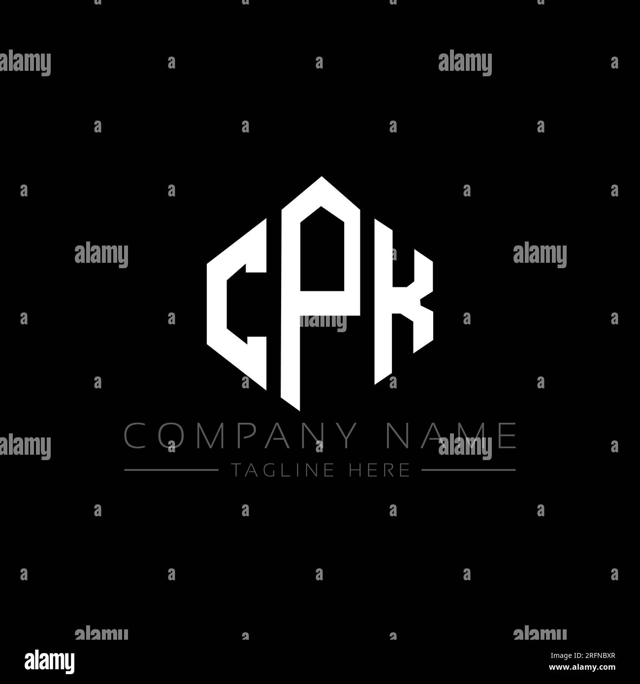 CPK letter logo design with polygon shape. CPK polygon and cube shape ...